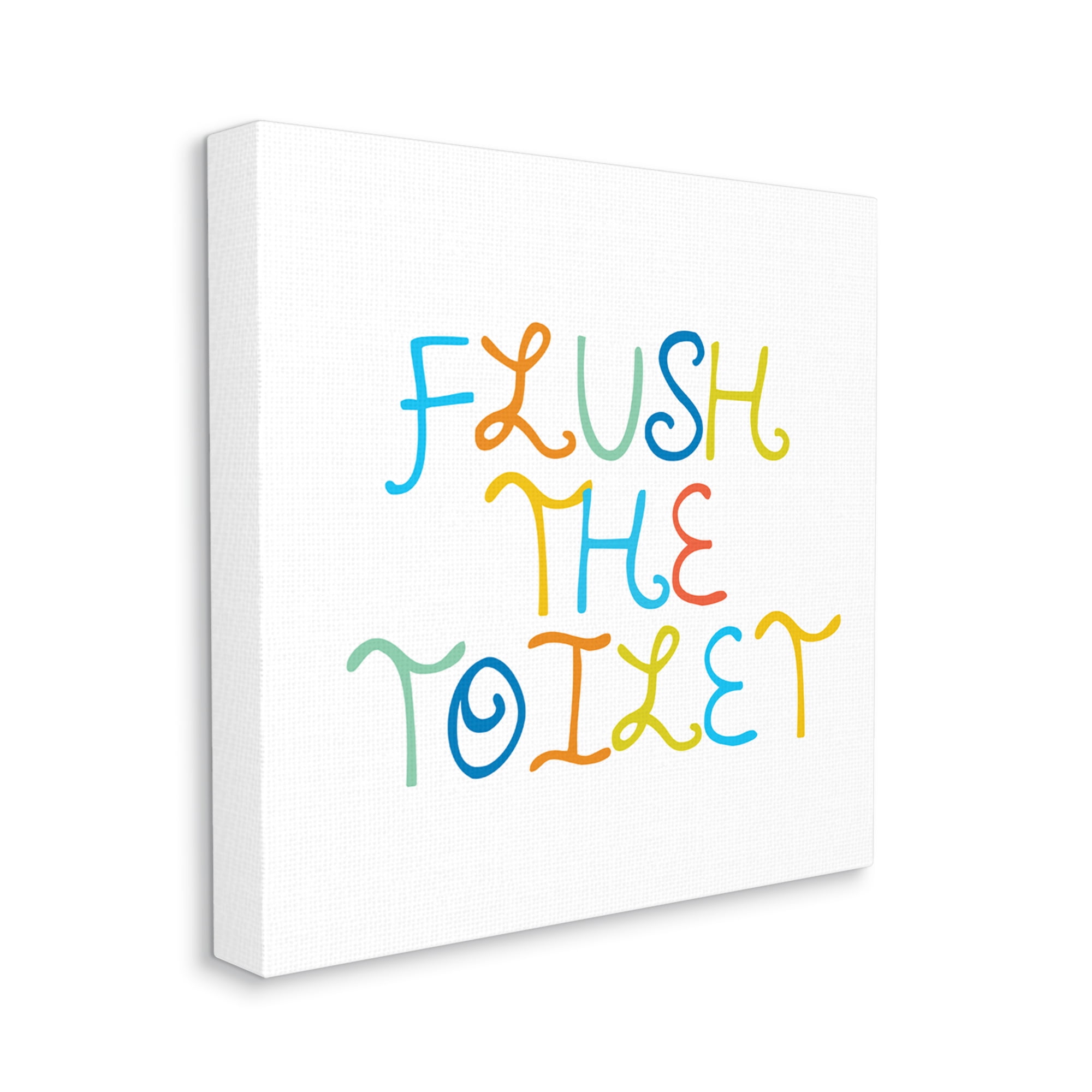 Daphne Polselli Kids Bathroom Sign Print Typography Wall Art - Walmart.com