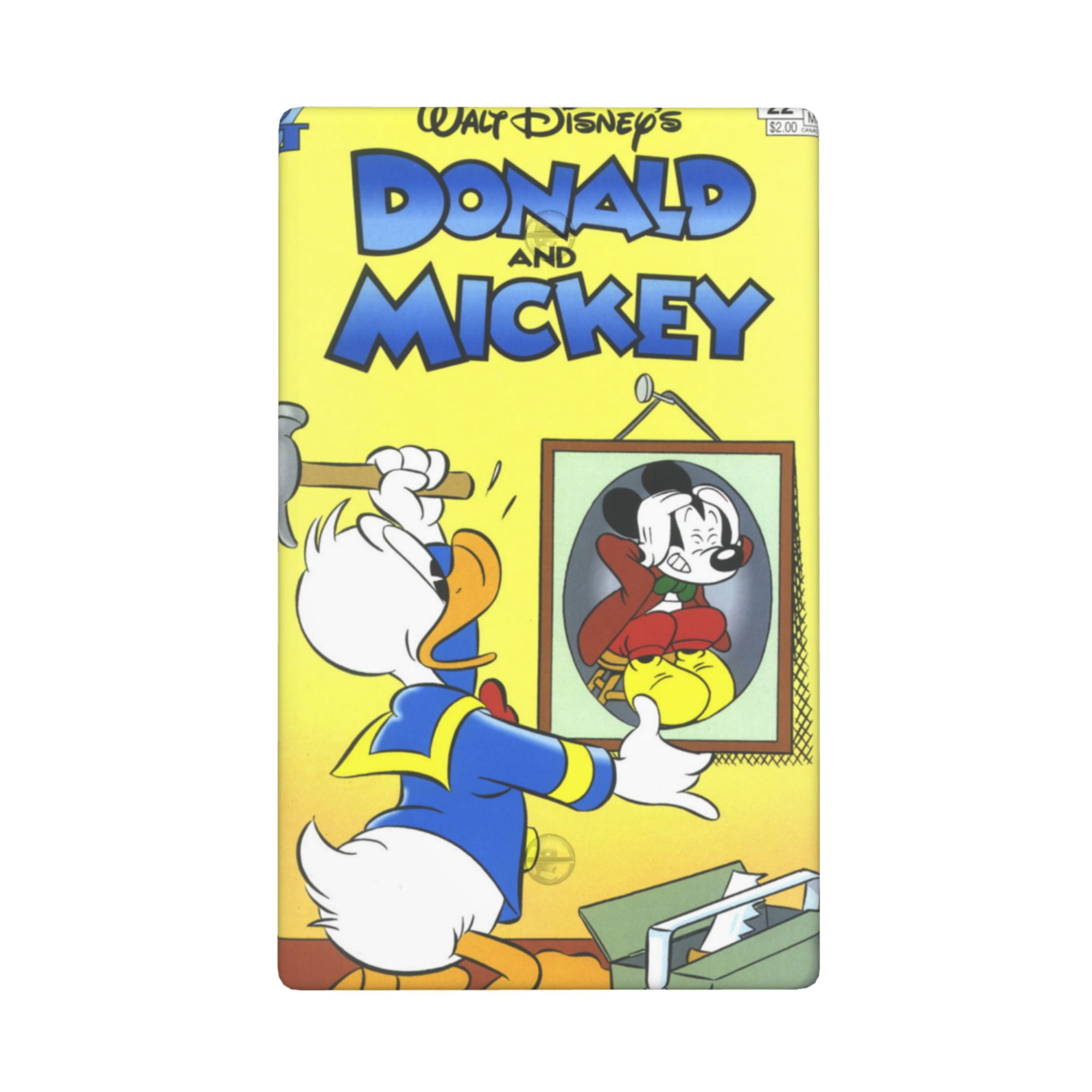 Playful Mickey Mouse And Donald Duck Cartoon Switch Cover Decorative ...