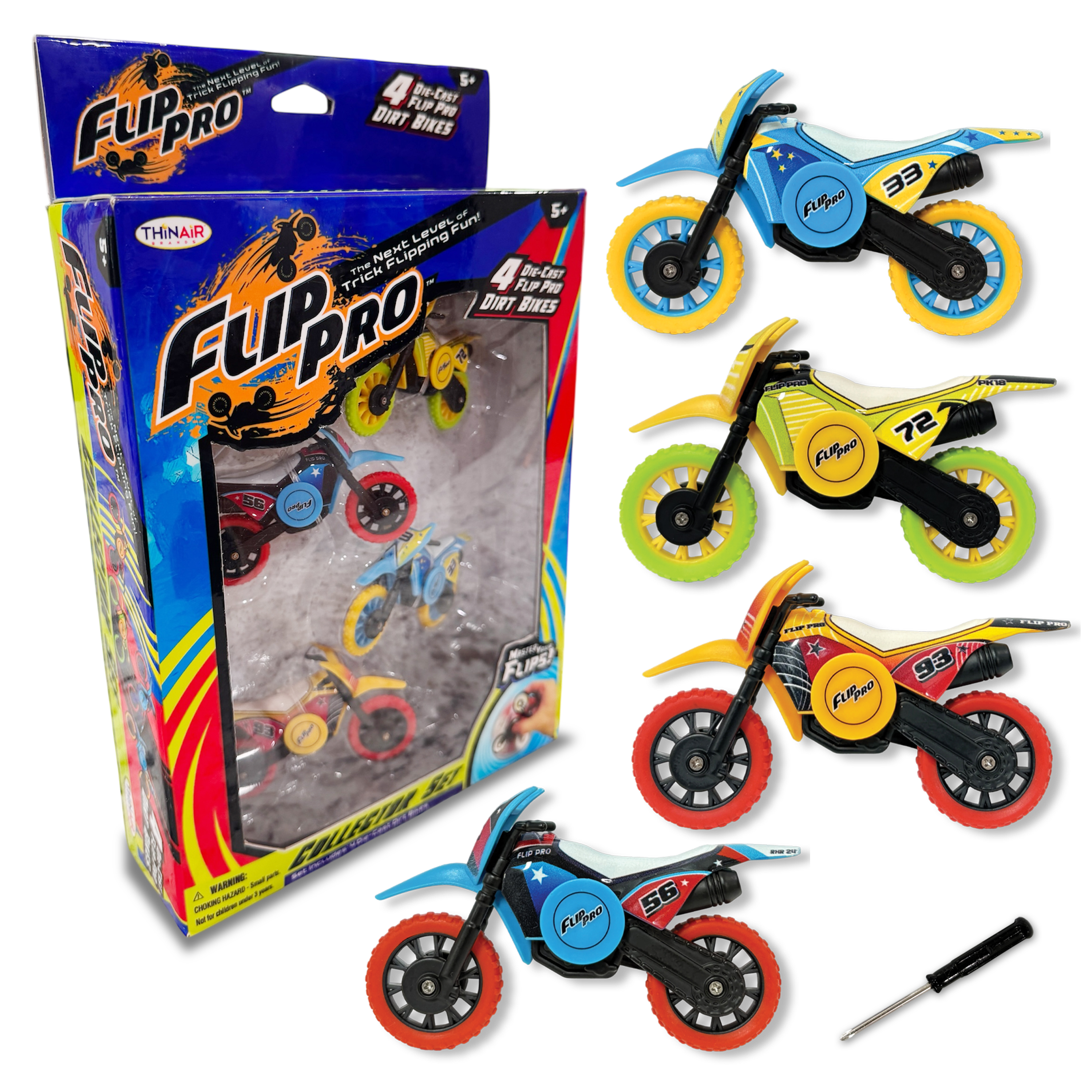 Playful Minds Flip Pro Spinner Finger Bikes – 4 Metal Mini Motorcycles ...