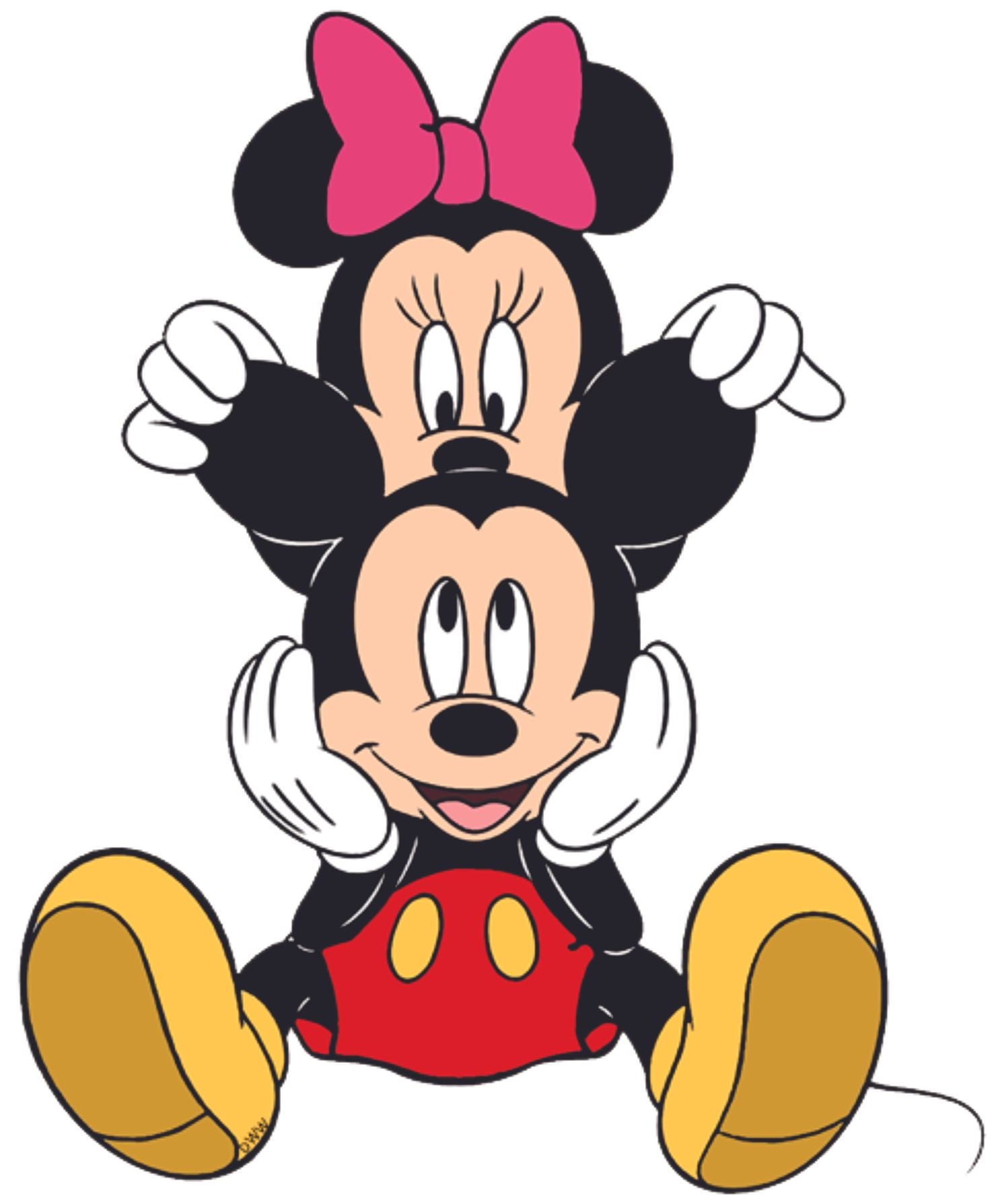 Playful Minnie Cartoon Characters Decors Wall Sticker Art Design Decal ...