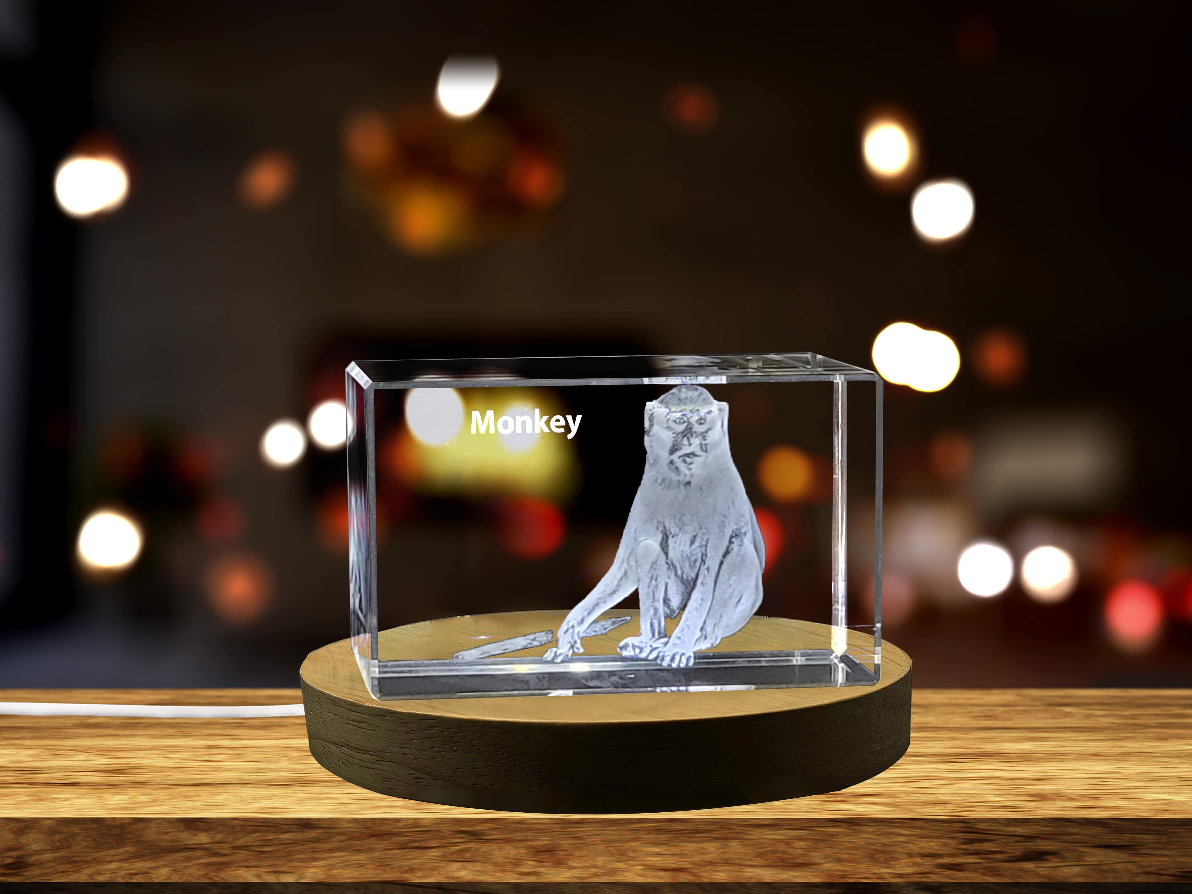 Playful Monkey Crystal Carvings | Exquisite Gems Etched with Our Closest Relatives - Walmart.com