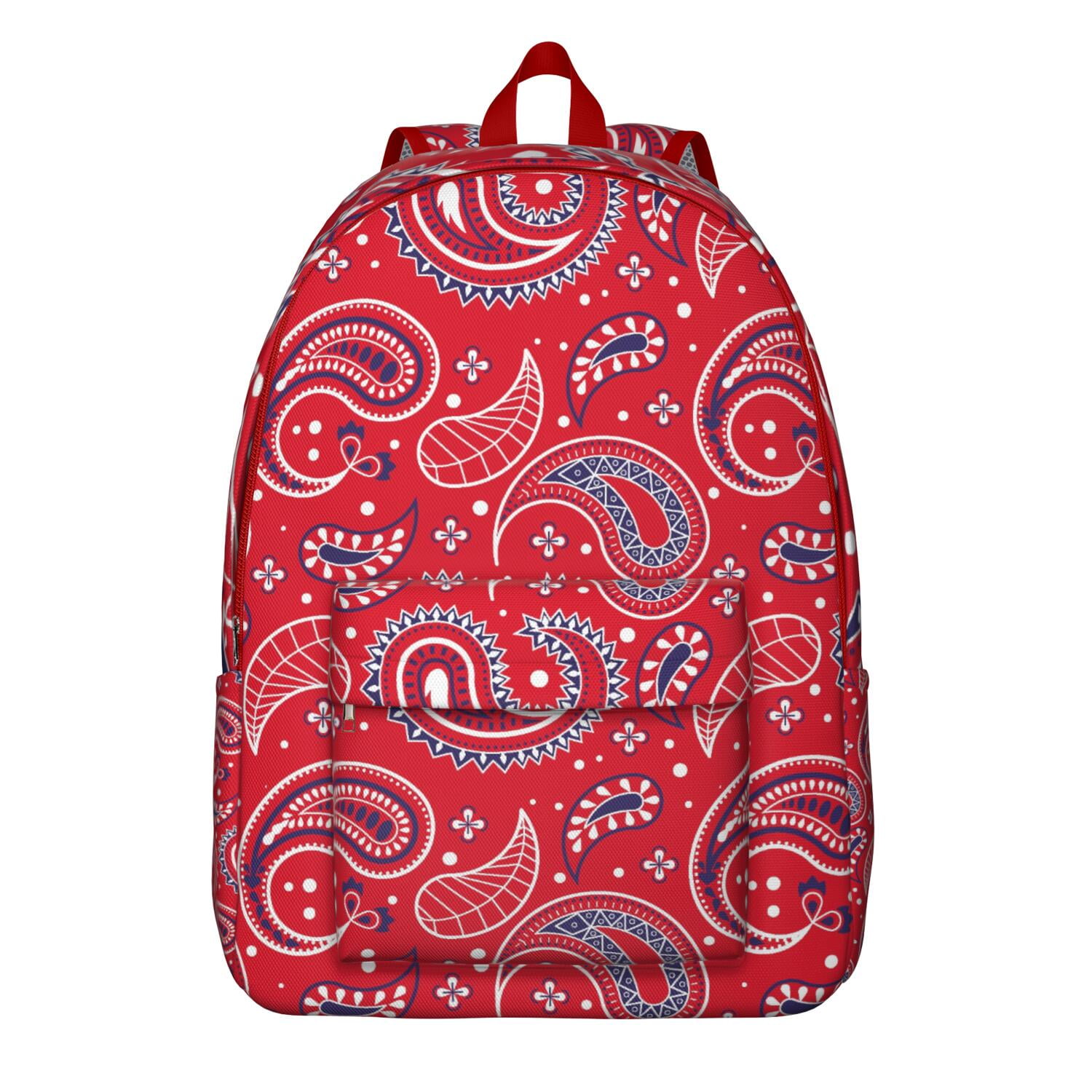 Playful Paisley Backpack - Boho Fun Bookbag for Making a Statement, Roomy Main Section with ...