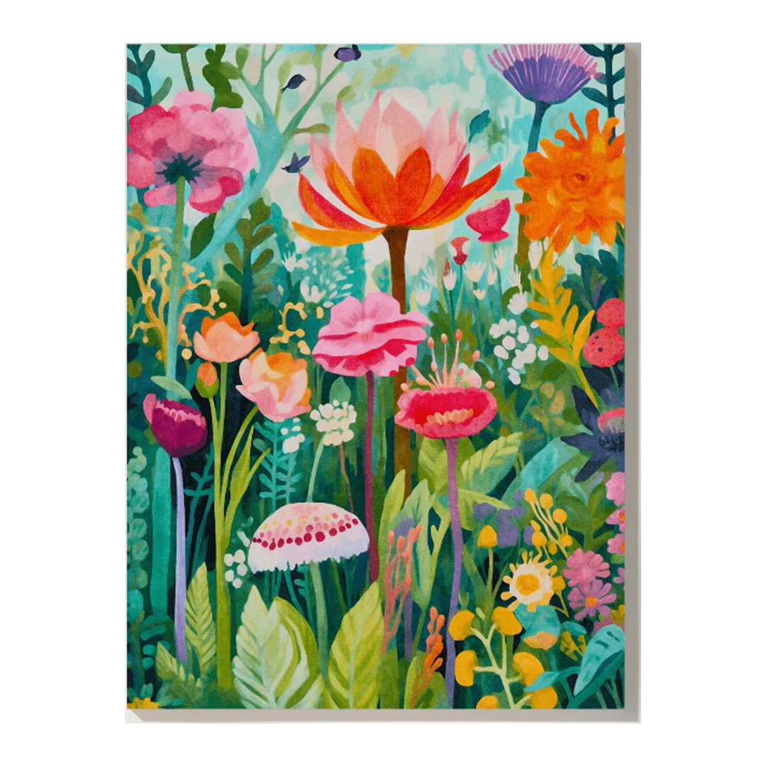 Playful Paradise of Blooms - Enchanting Whimsical Gardens Canvas ...