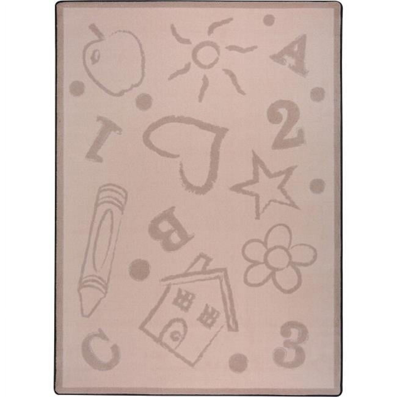Playful Patterns Kids Art Rectangle Childrens Area Rugs 01 Beige - 7 ft ...