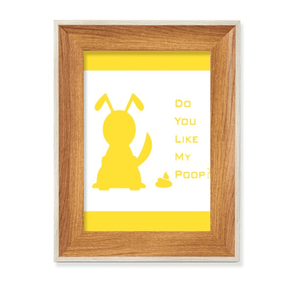 Playful Pet Dog Likes Poop Desktop Wooden Photo Frame Display Picture ...