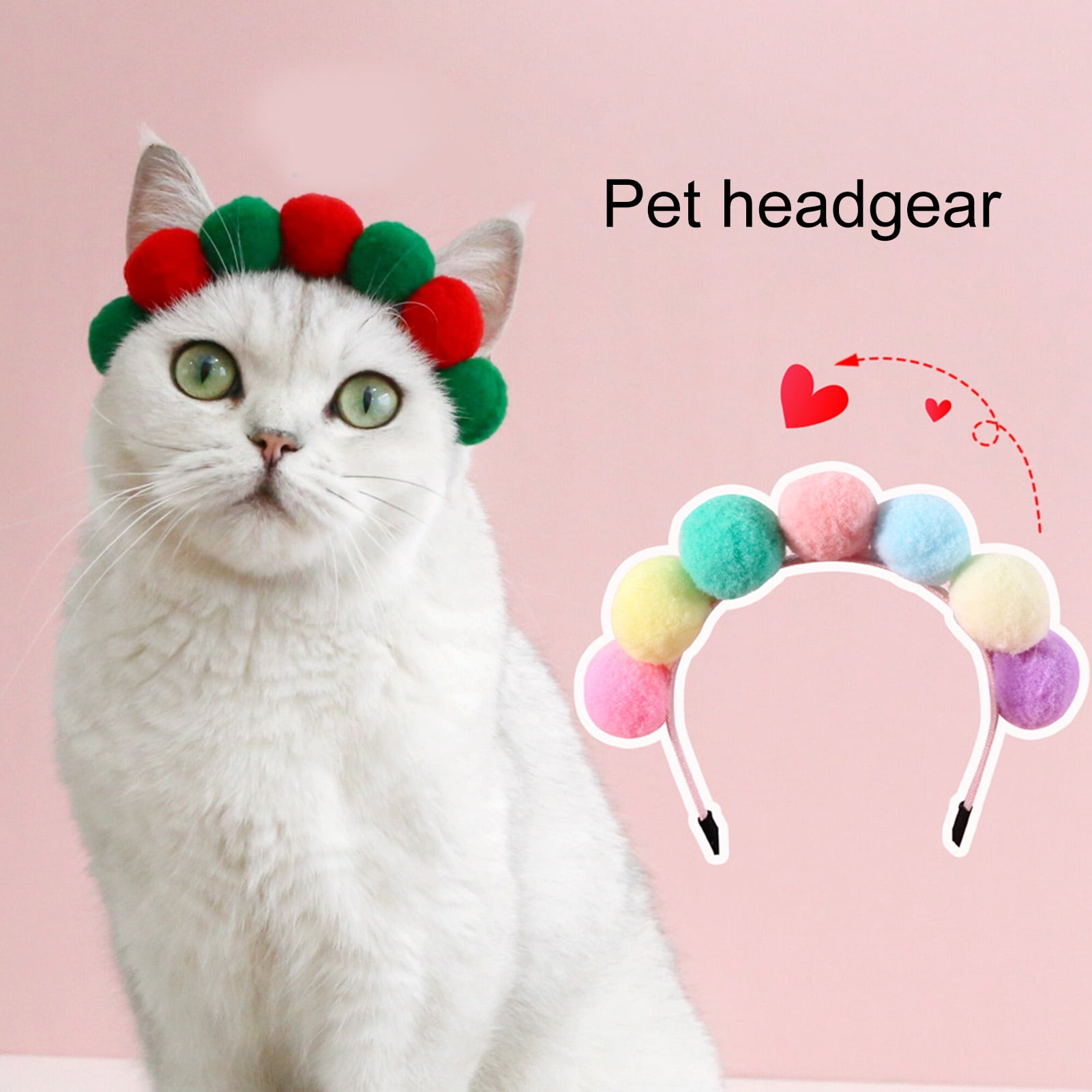 Playful Pet Headgear Mini Ball Design, Ultra-Light, Vivid Color, Easy ...