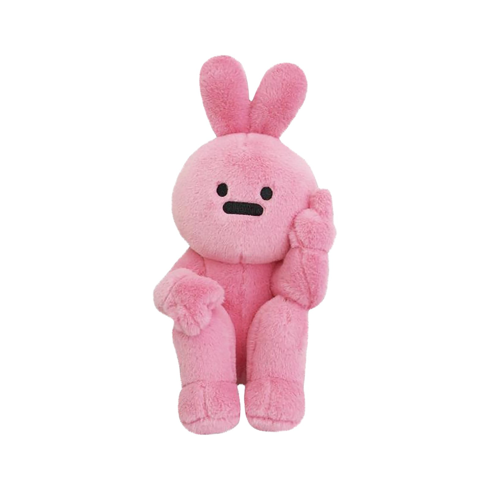 Playful Poseable Bunny Plush Toy - Soft Fluorescent Green & Pastel ...
