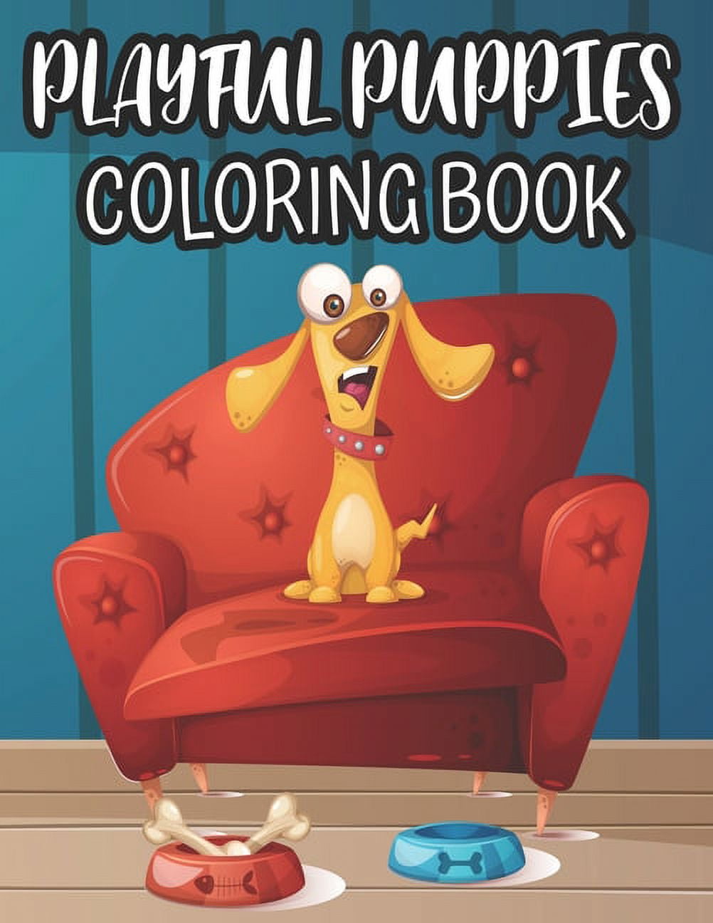 Playful Puppies Coloring Book: Fantastic Illustrations And Designs Of ...