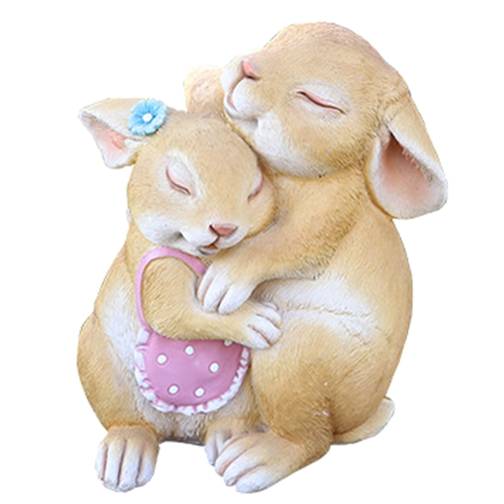 Playful Rabbit Statues Farmhouse Collection Resin Rabbits Statue Garden ...