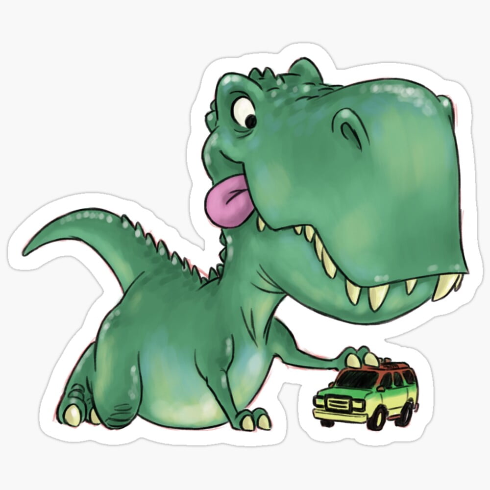 Playful Rex Sticker Phone Decal Water Bottle Stickers Car Decals ...