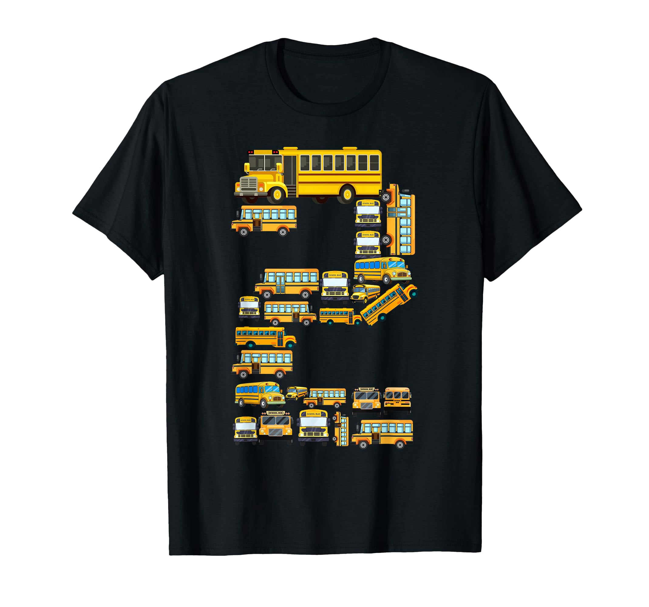 Playful School Bus Design T-Shirt for 2 Year Old Birthday Celebration ...