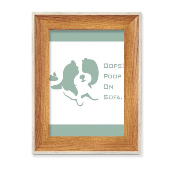 Playful Shephered Dog Poop Sofa Desktop Wooden Photo Frame Display ...