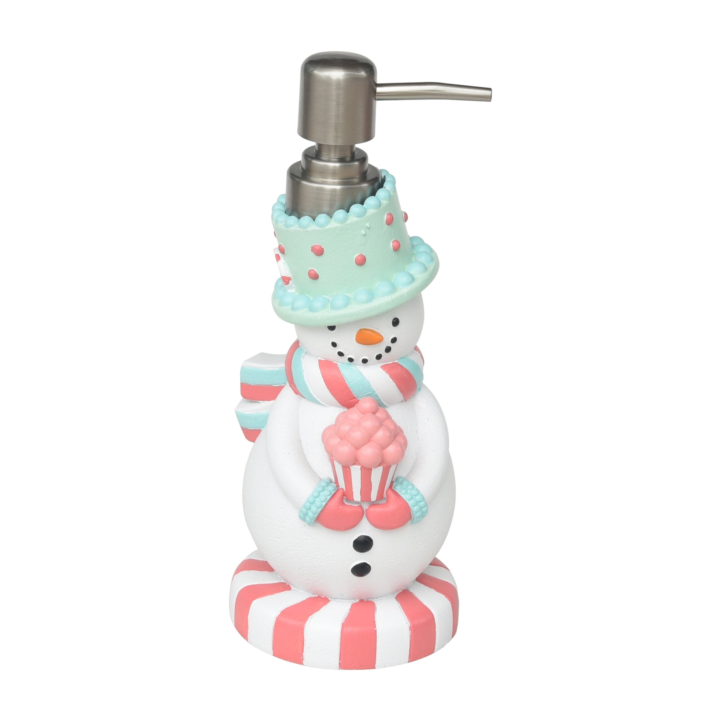 88 Main Playful Snowman Resin Soap Dispenser Pump Christmas Bathroom ...