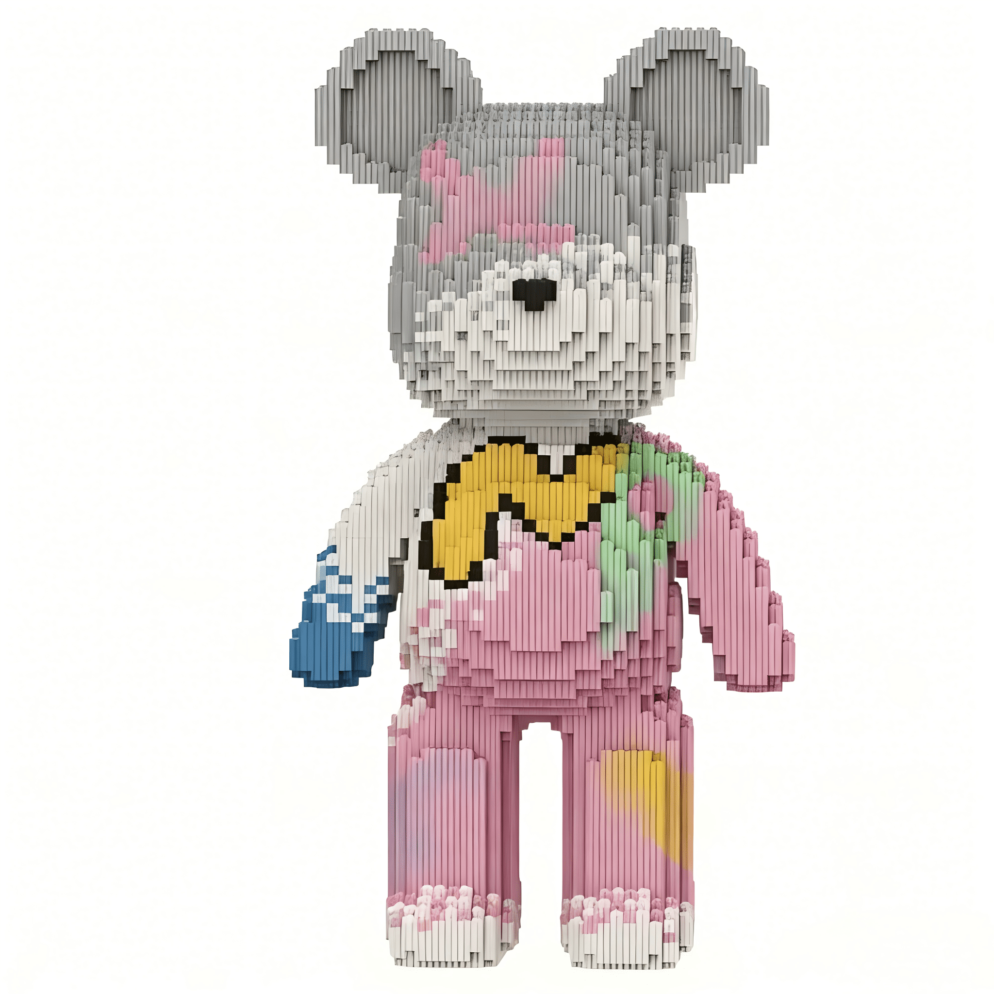 Playful Soft-Tone Bear Building Blocks Set, Cute Bear Decor, Gift for ...