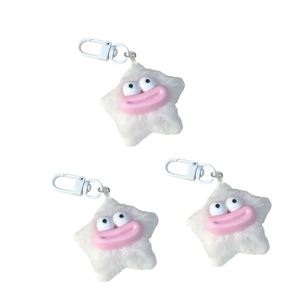Playful Star Plush Keychain With Unique Sausage Lips Design Enhances ...