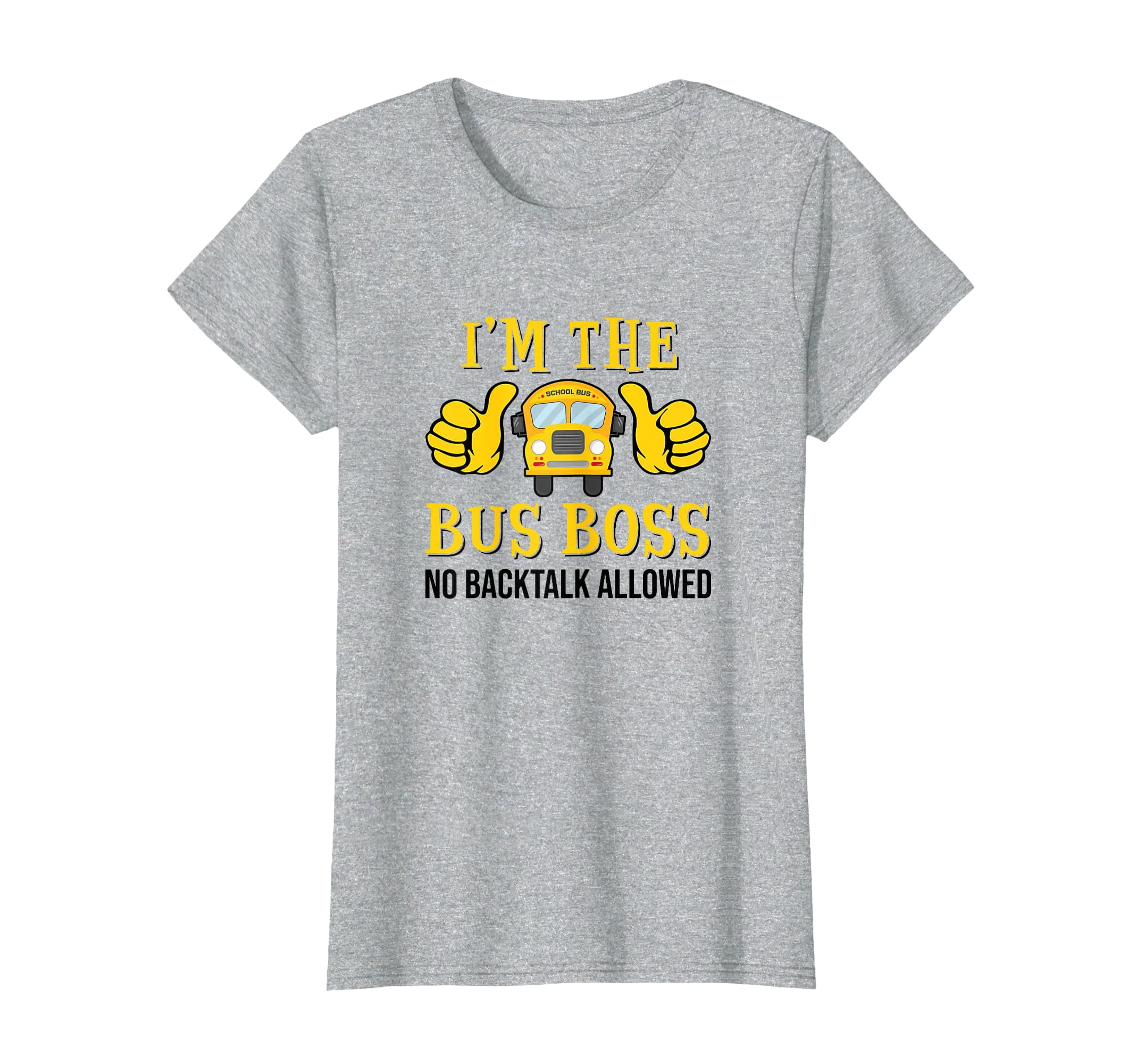 Playful Thumbs Up School Bus Monitor T-Shirt - I'm The Bus Boss No ...