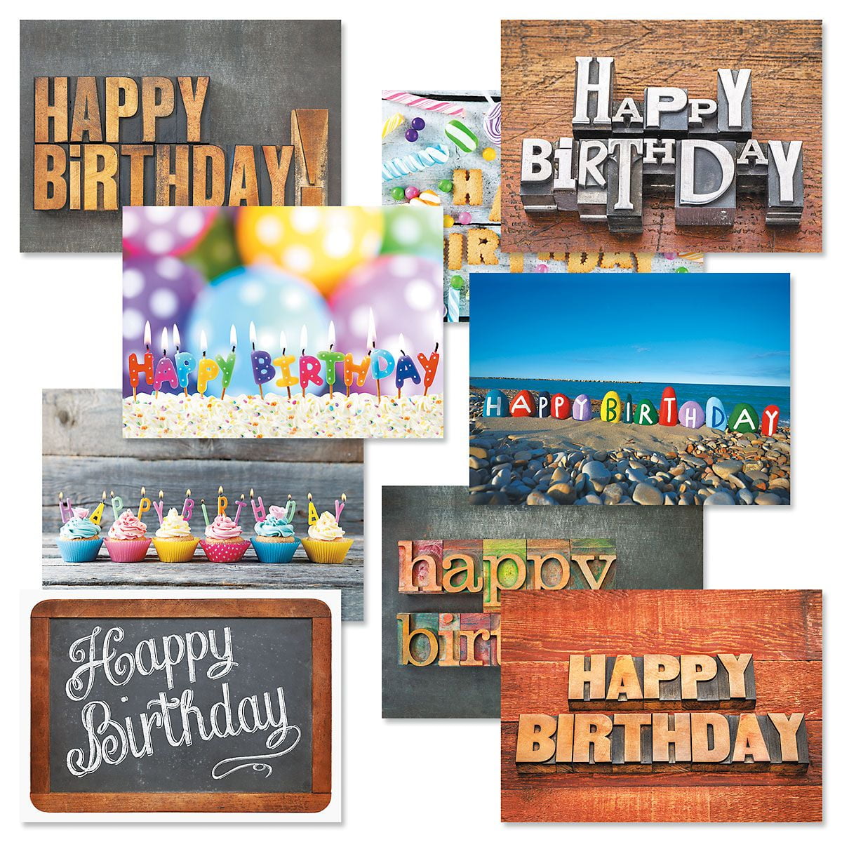 Variety Happy Birthday Greeting Card Pack by Current, Set of 18 Unique ...