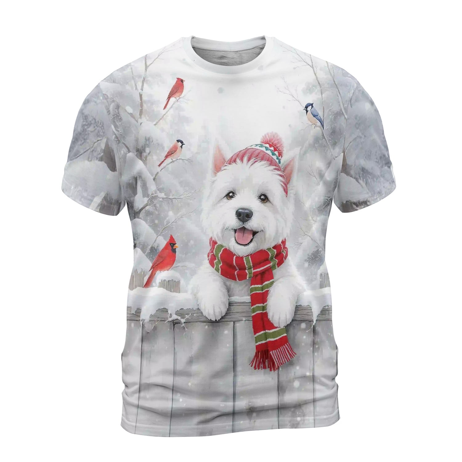 Playful West Highland White Terrier Welcomes Winter Snowy Day with ...