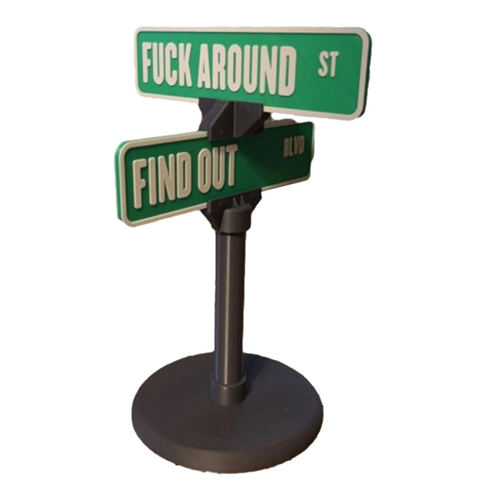 Playful and Unique 3D Printed Road Sign Decoration Ornaments Capture ...