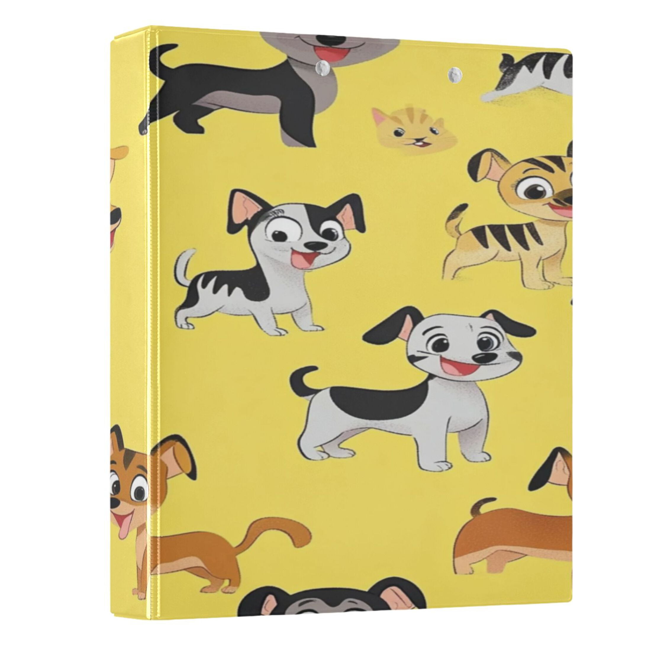 Playfully Cartoon Dogs 3 Ring Hardcover Binders 1.5in Round Rings for ...