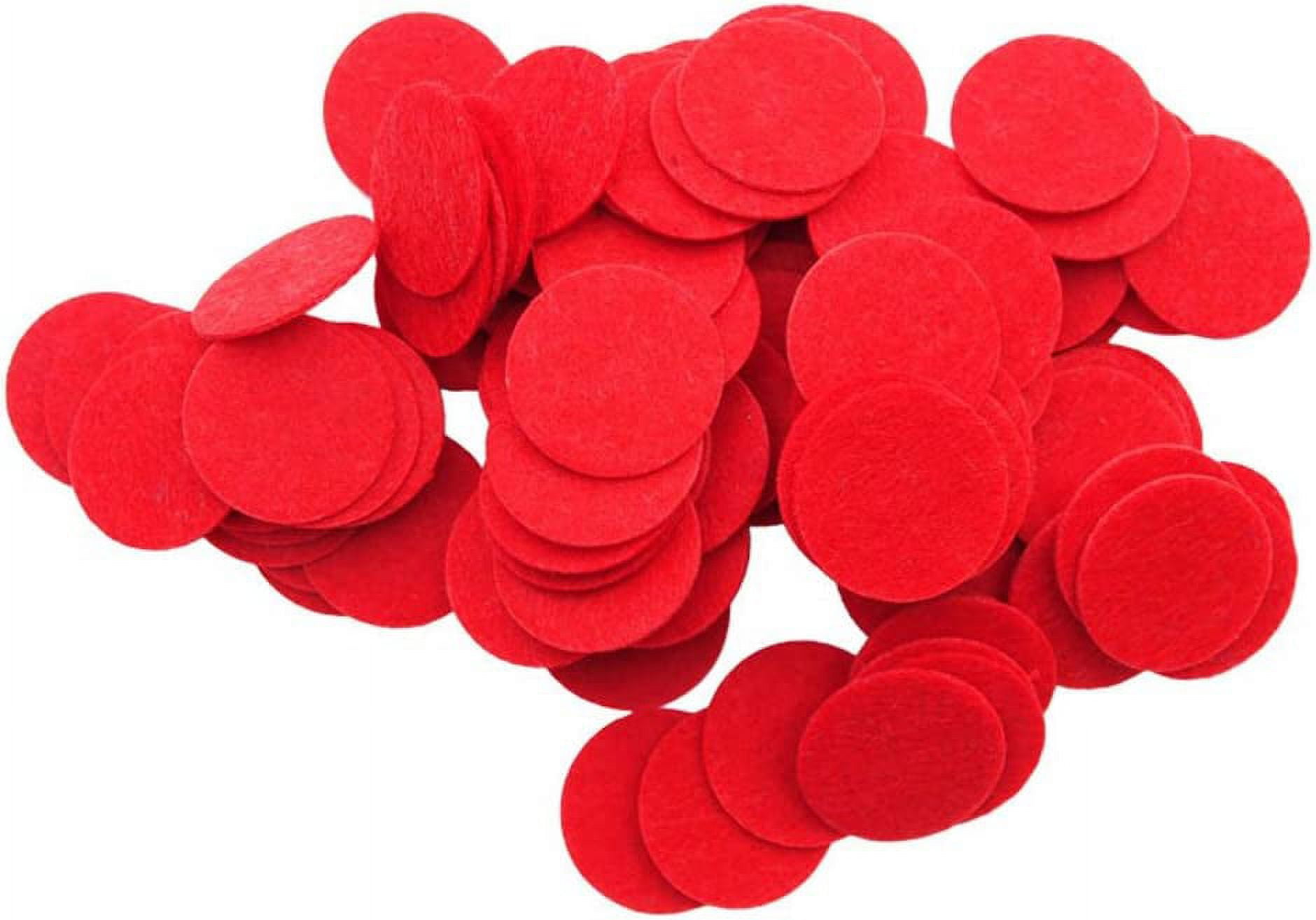 Playfully Ever After 1.5 Inch Red 94pc Stiff Felt Circles - Walmart.com