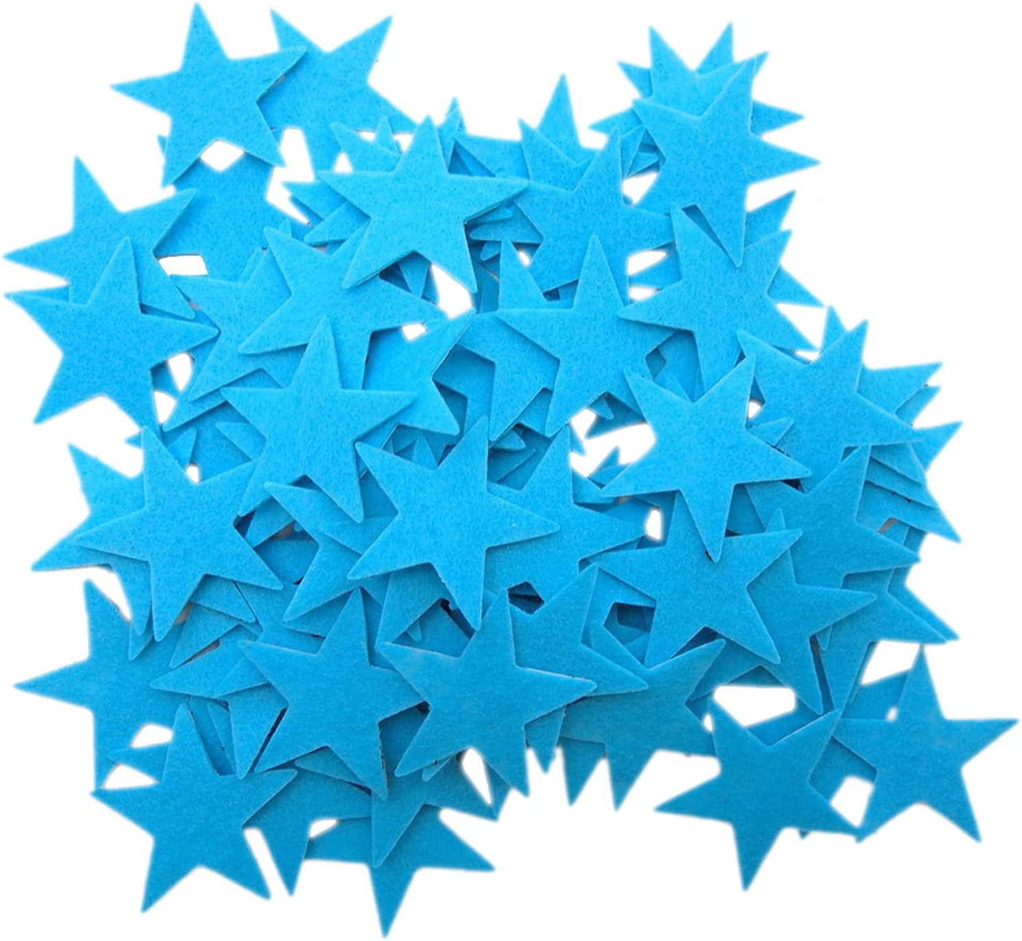 Playfully Ever After 1.5 inch Stiff Felt Stars 88pc (Light Blue ...