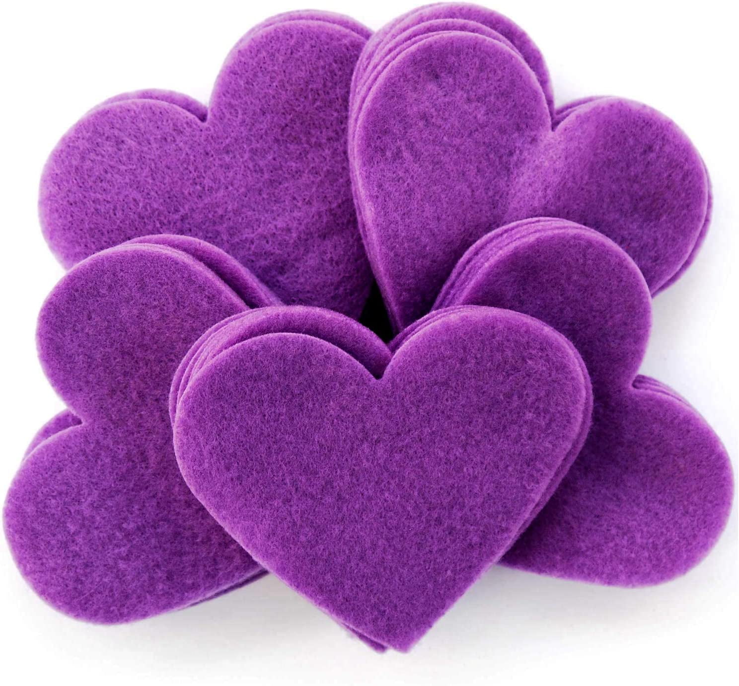 Playfully Ever After 3 Inch 28pc Felt Hearts (Purple) - Walmart.com