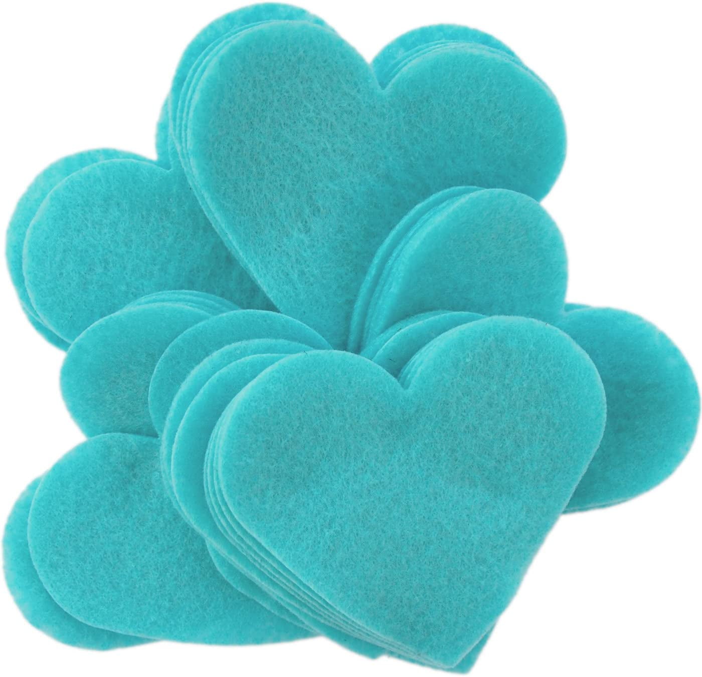 Playfully Ever After 3 Inch 28pc Felt Hearts (Turquoise Blue) - Walmart.com