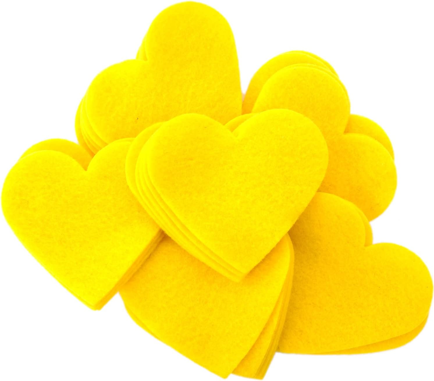 Playfully Ever After 3 Inch 28pc Felt Hearts (Yellow) - Walmart.com