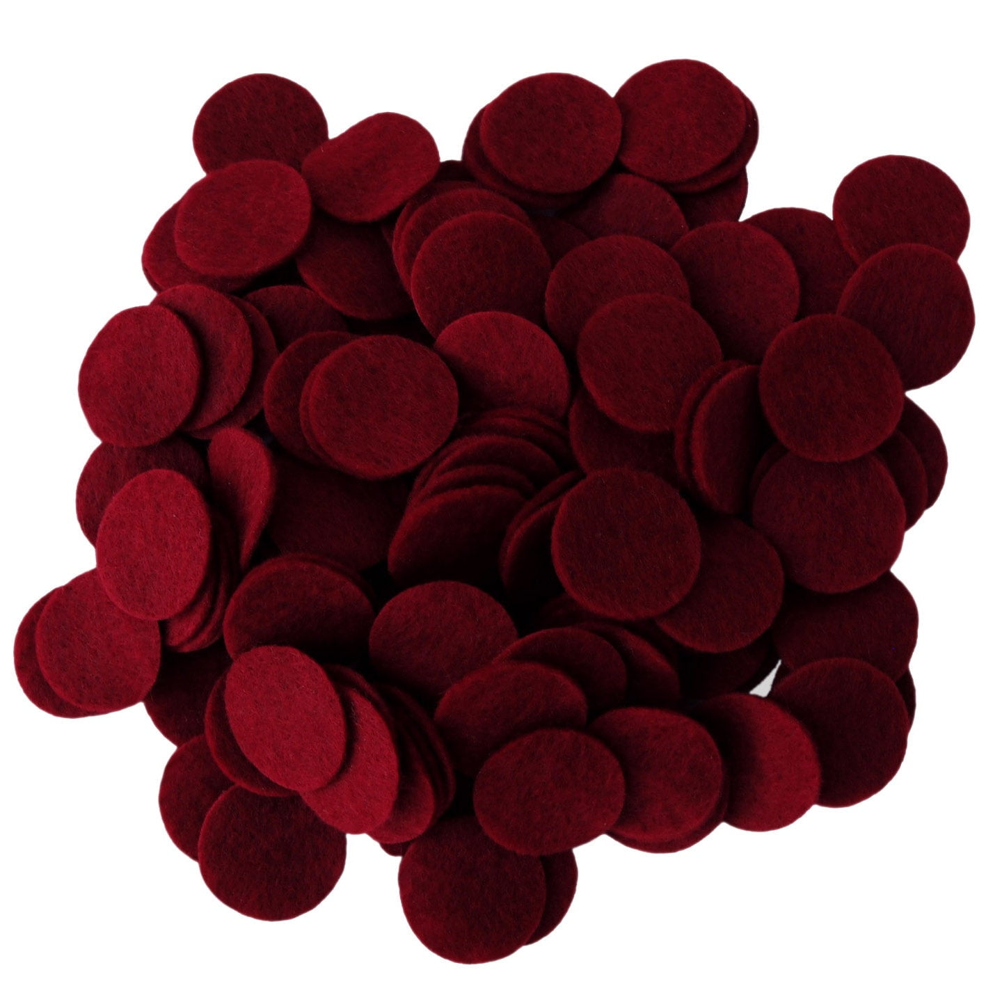 Playfully Ever After Cardinal Red Craft Felt Circles (1 Inch - 100pc ...