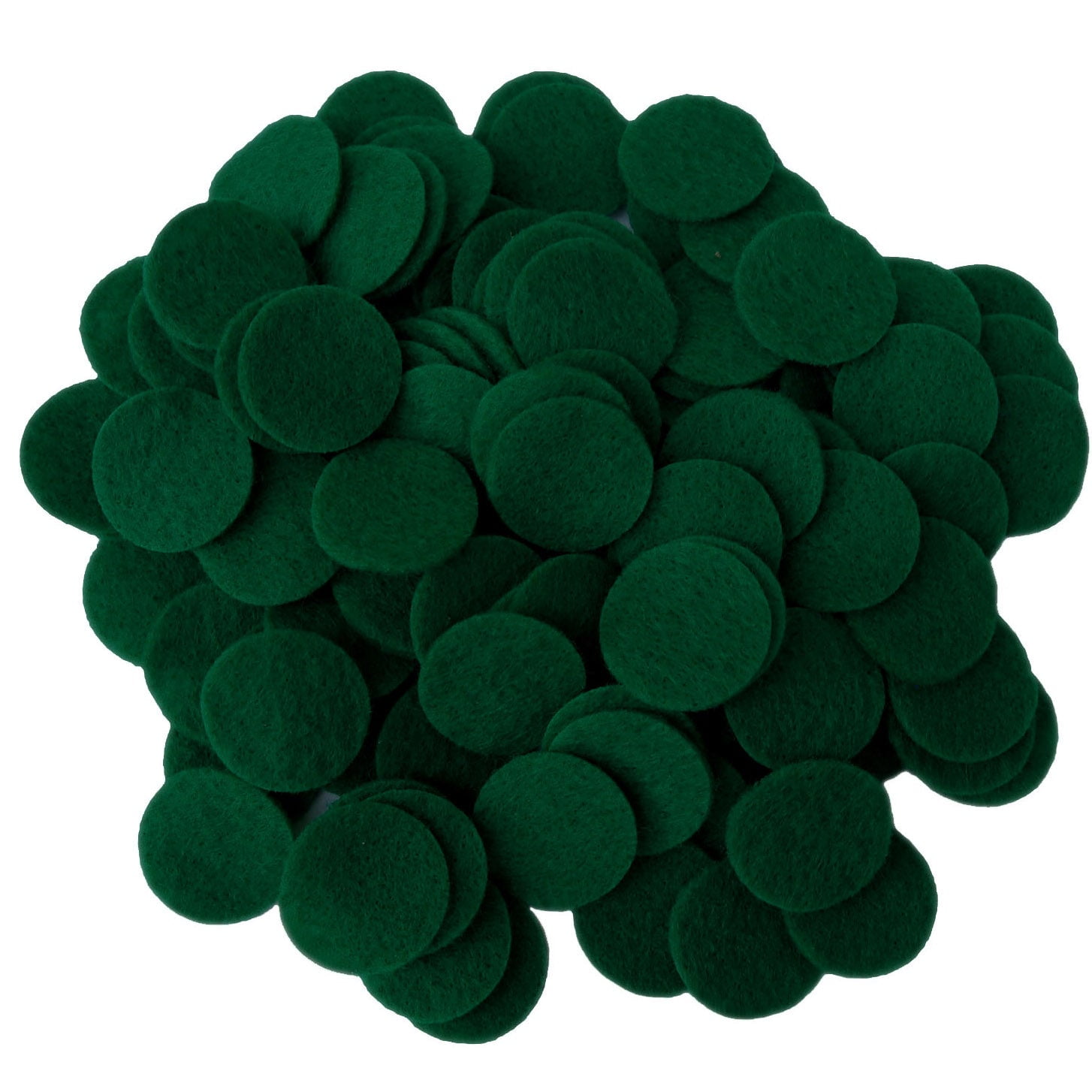 Playfully Ever After Dark Green Craft Felt Circles (1 Inch - 100pc ...