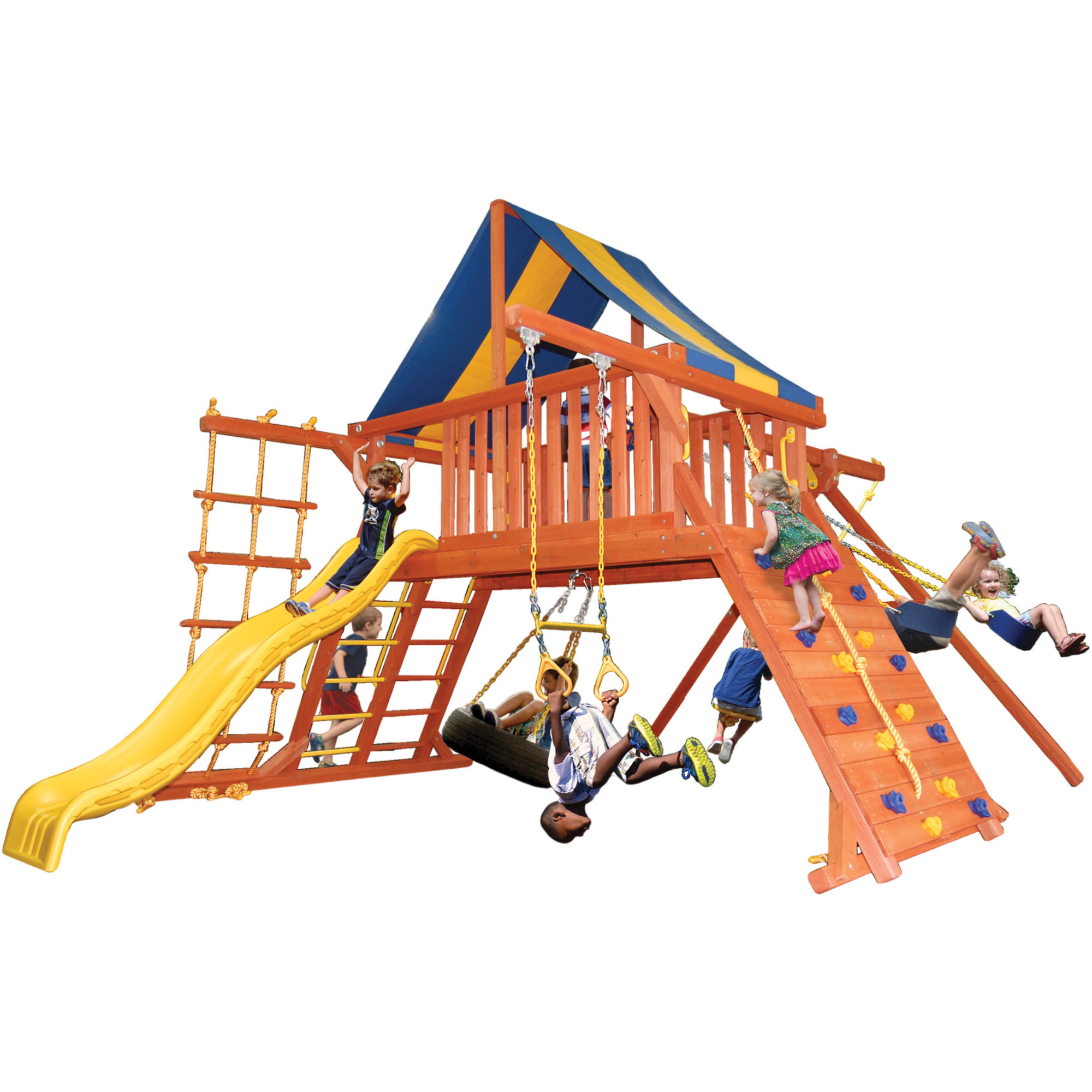 Playground One Original Playcenter with Extra Large Platform 5' - Blue ...