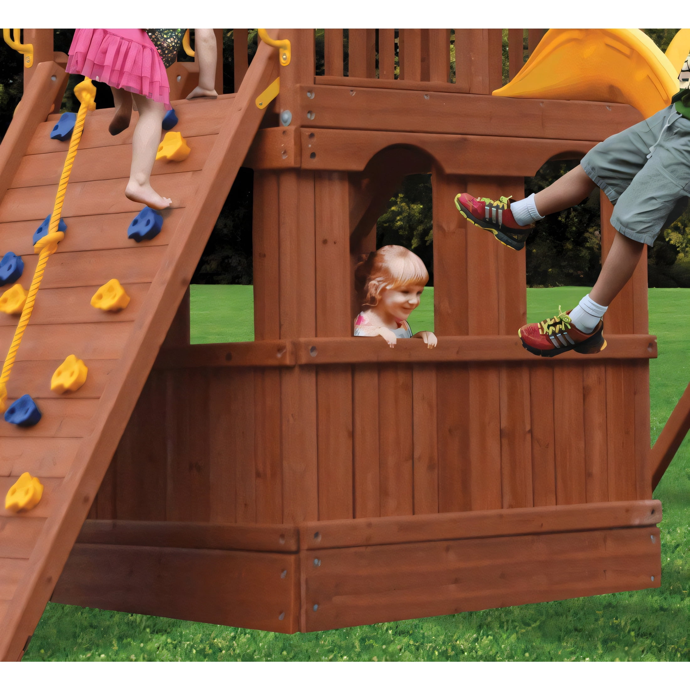 Playground One Playhouse Swing Set Add-on for Forts - Premier 5' & 5.5 ...