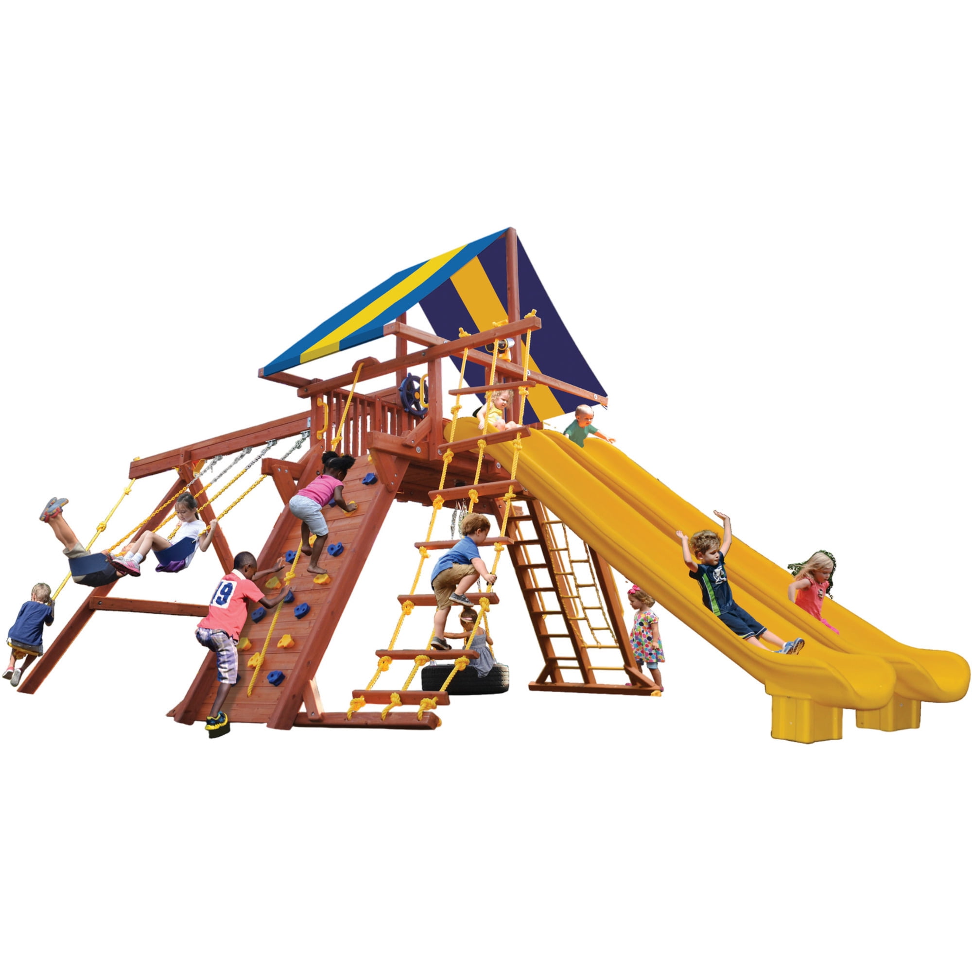 Playground One Premier Playcenter with Double Slides 7.5' - Blue ...