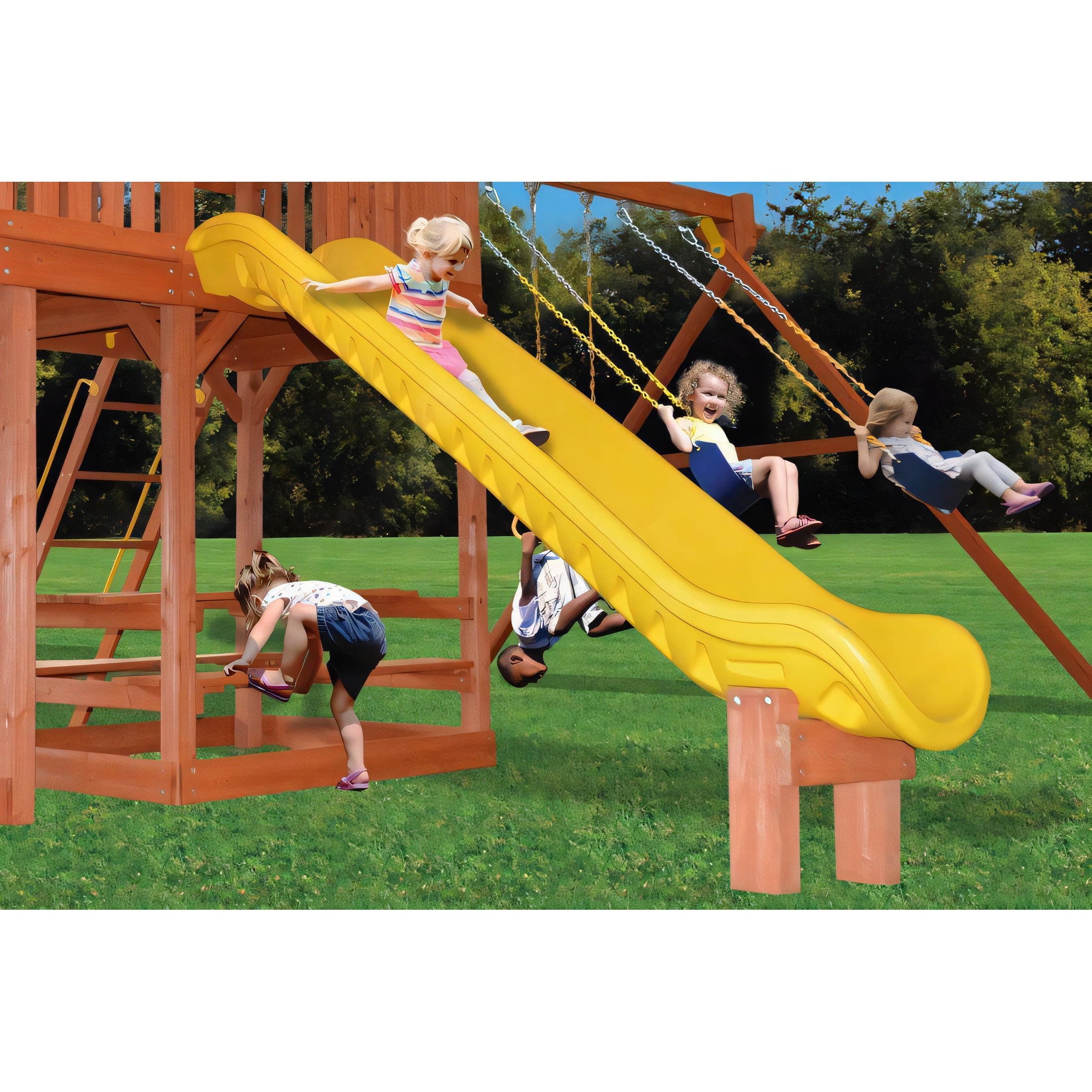 Playground One Turbo Slide 11' - Green - Walmart.com