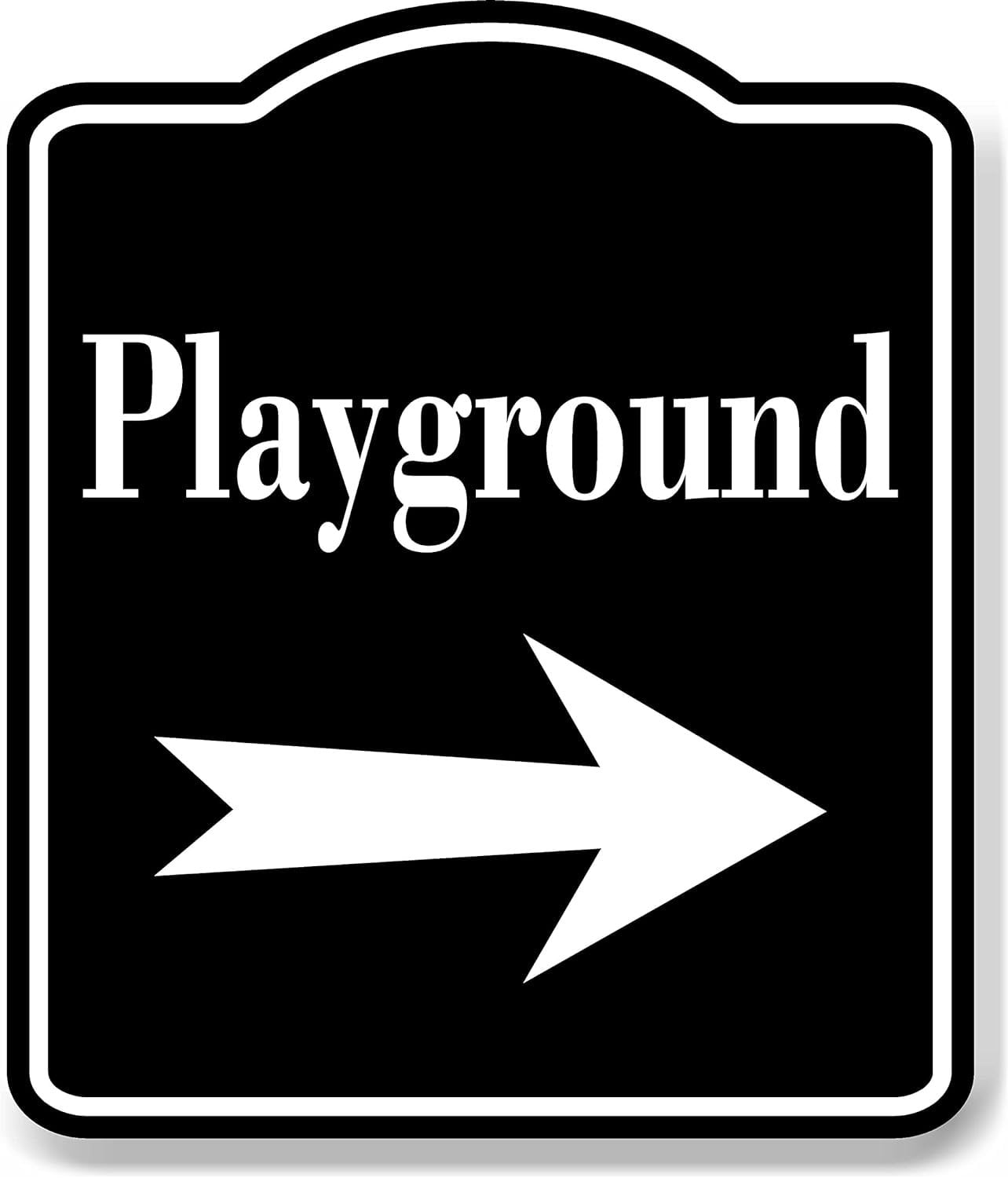 Playground Right Arrow BLACK Aluminum Composite Sign, 15"x18" - Walmart.com