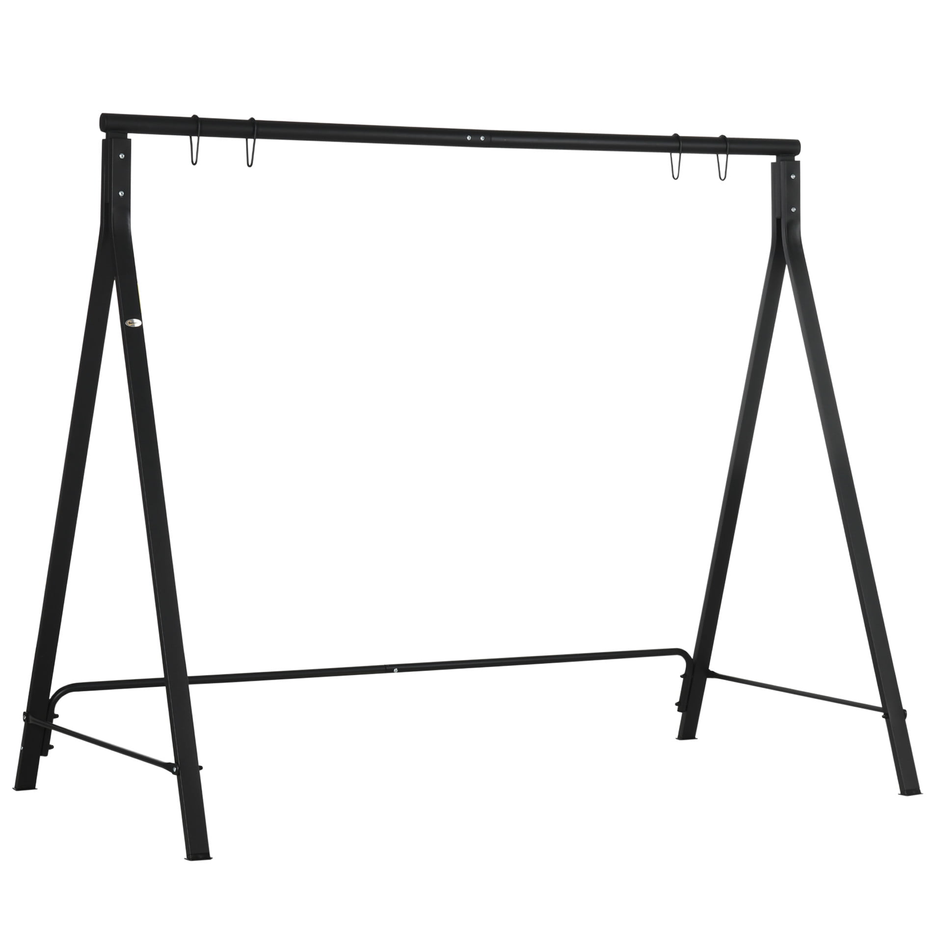 Playground Swing Stand, 528 Lbs Capacity, Metal, Black, For Backyard ...