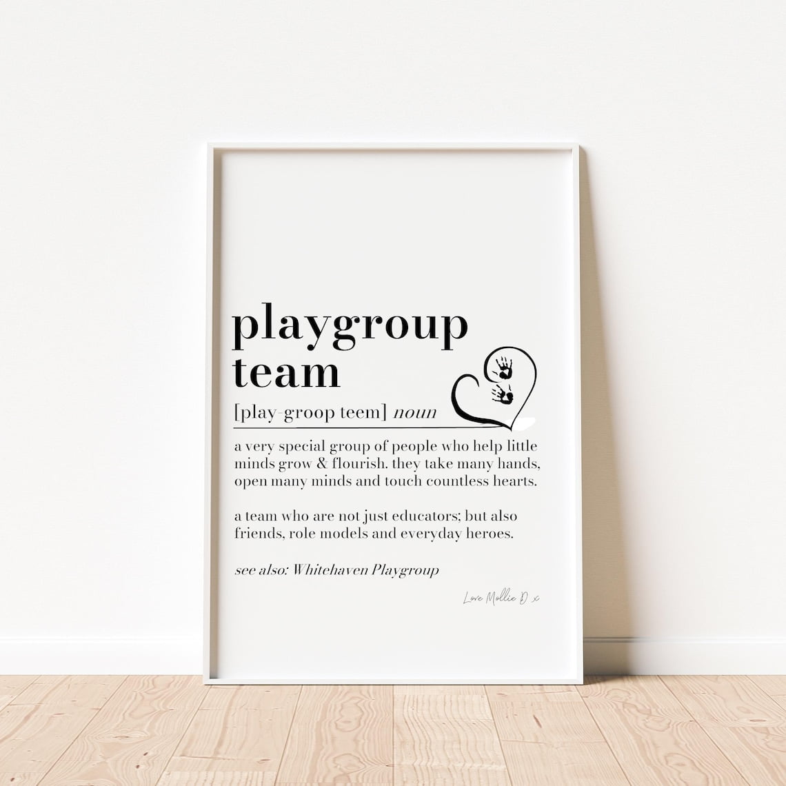 Playgroup Team Definition Print, Playgroup Team Gift, Nursery Teacher ...