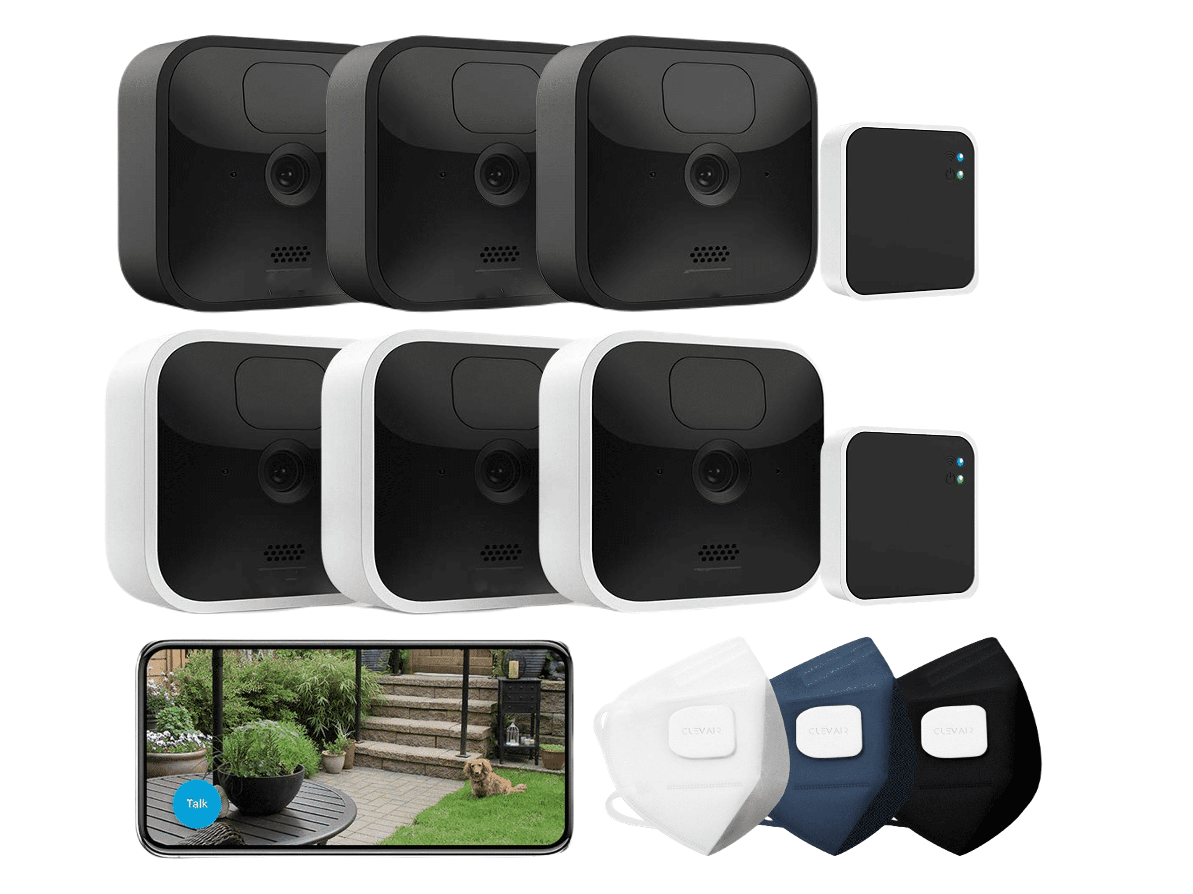 Playhardest 3 Outdoor + 3 Indoor Wireless Battery-powered, Motion ...