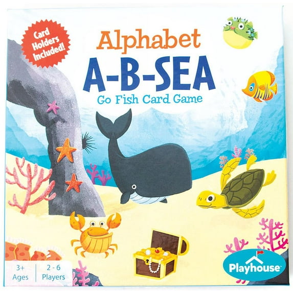 Playhouse A-B-Sea Life Go Fish! Preschool Card Game with Fish Shaped ...