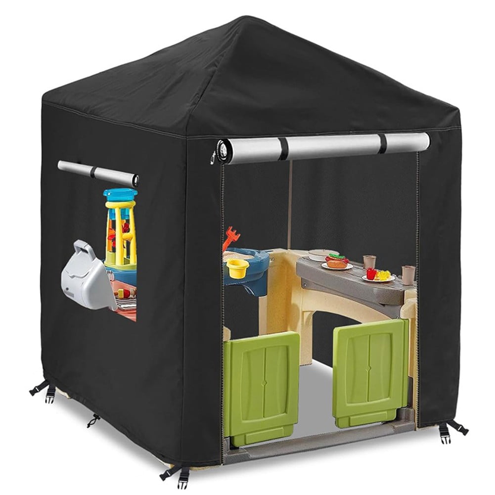 Playhouse Cover Outdoor Wooden Kids Playhouse Covers Waterproof Sun ...