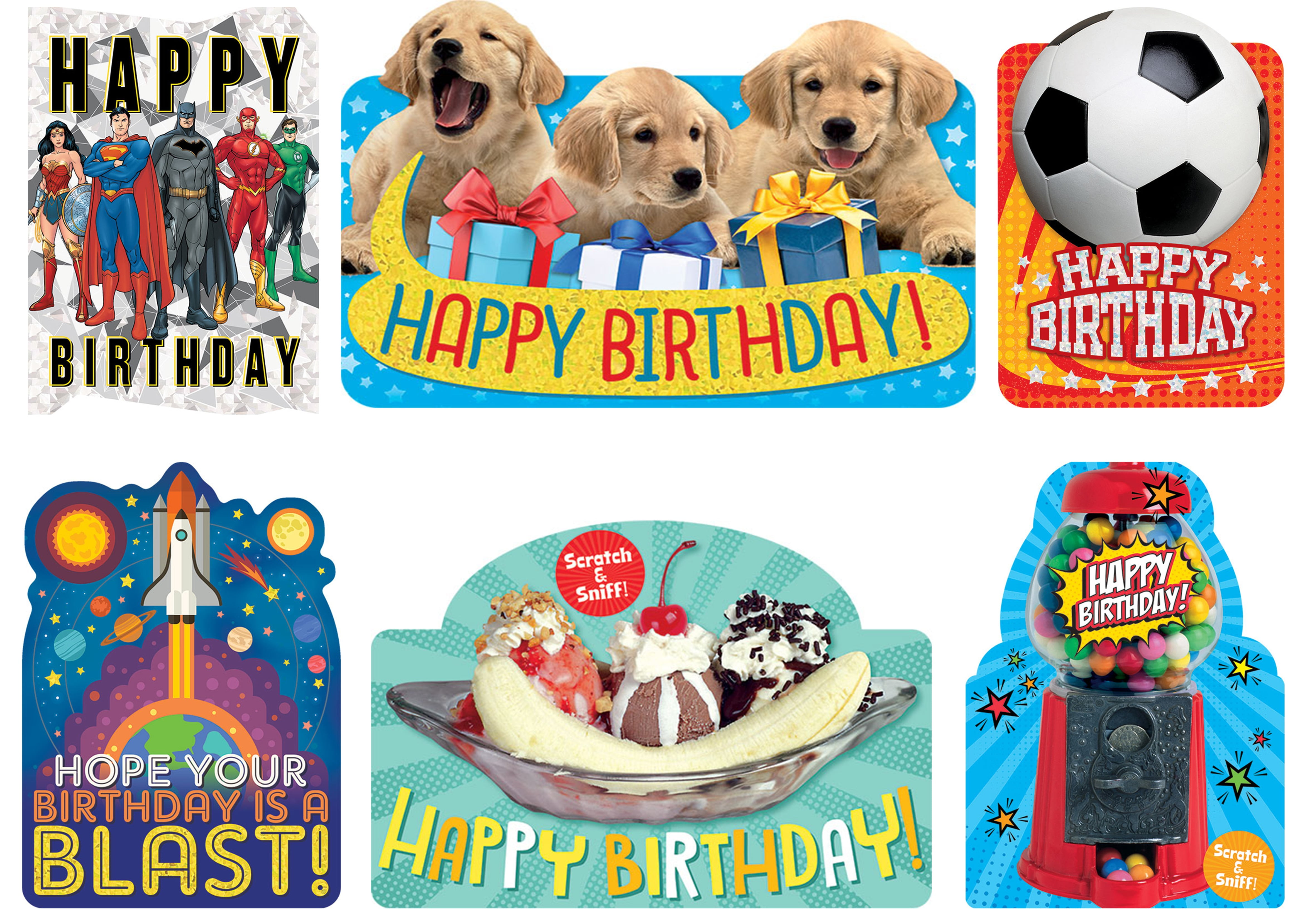 Playhouse Crazy Cool Card Store Quality Embellished Set of 6 Birthday ...