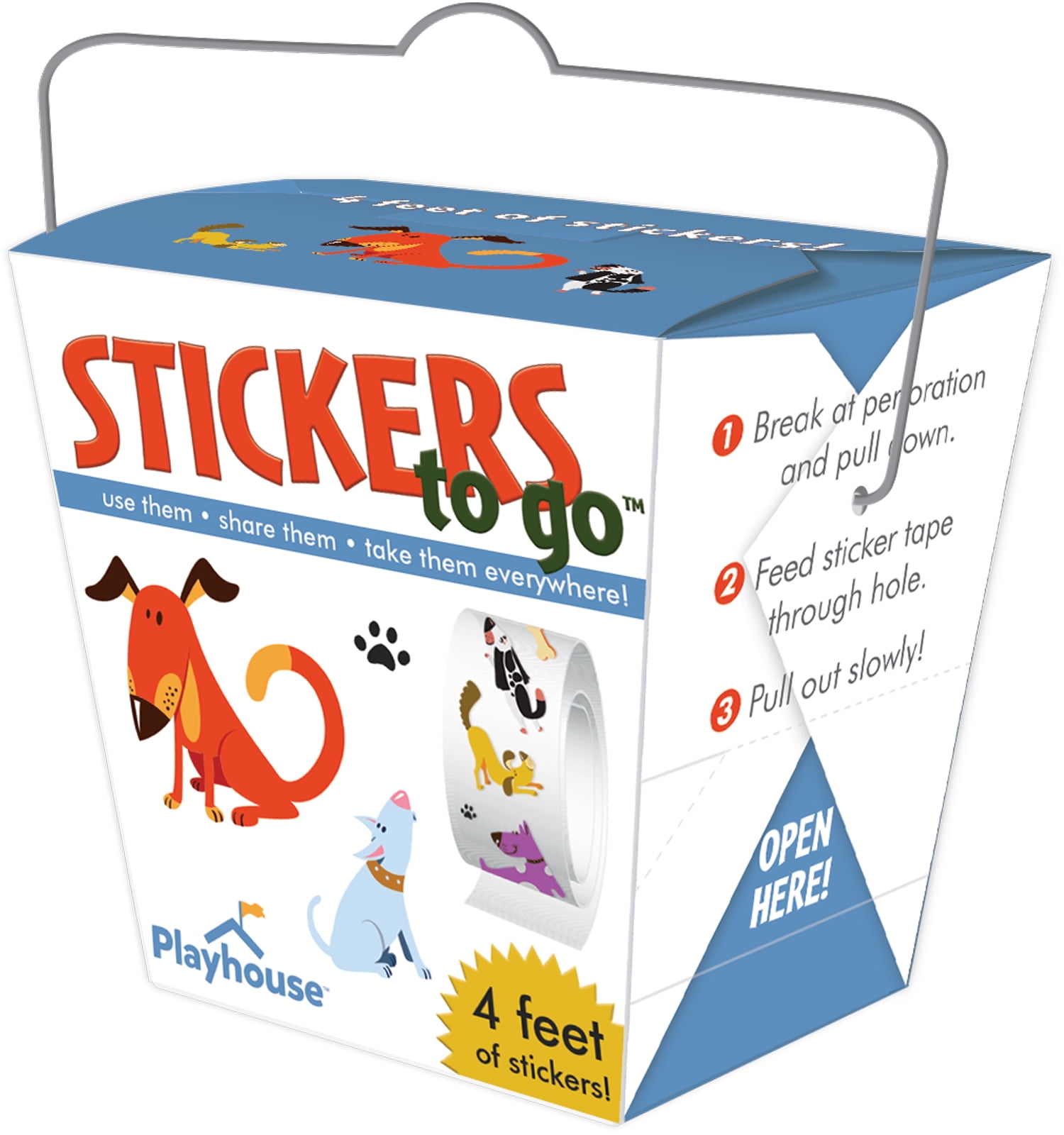 Playhouse Dog Buddies Mini Stickers to Go 4ft Sticker Roll - Walmart.com