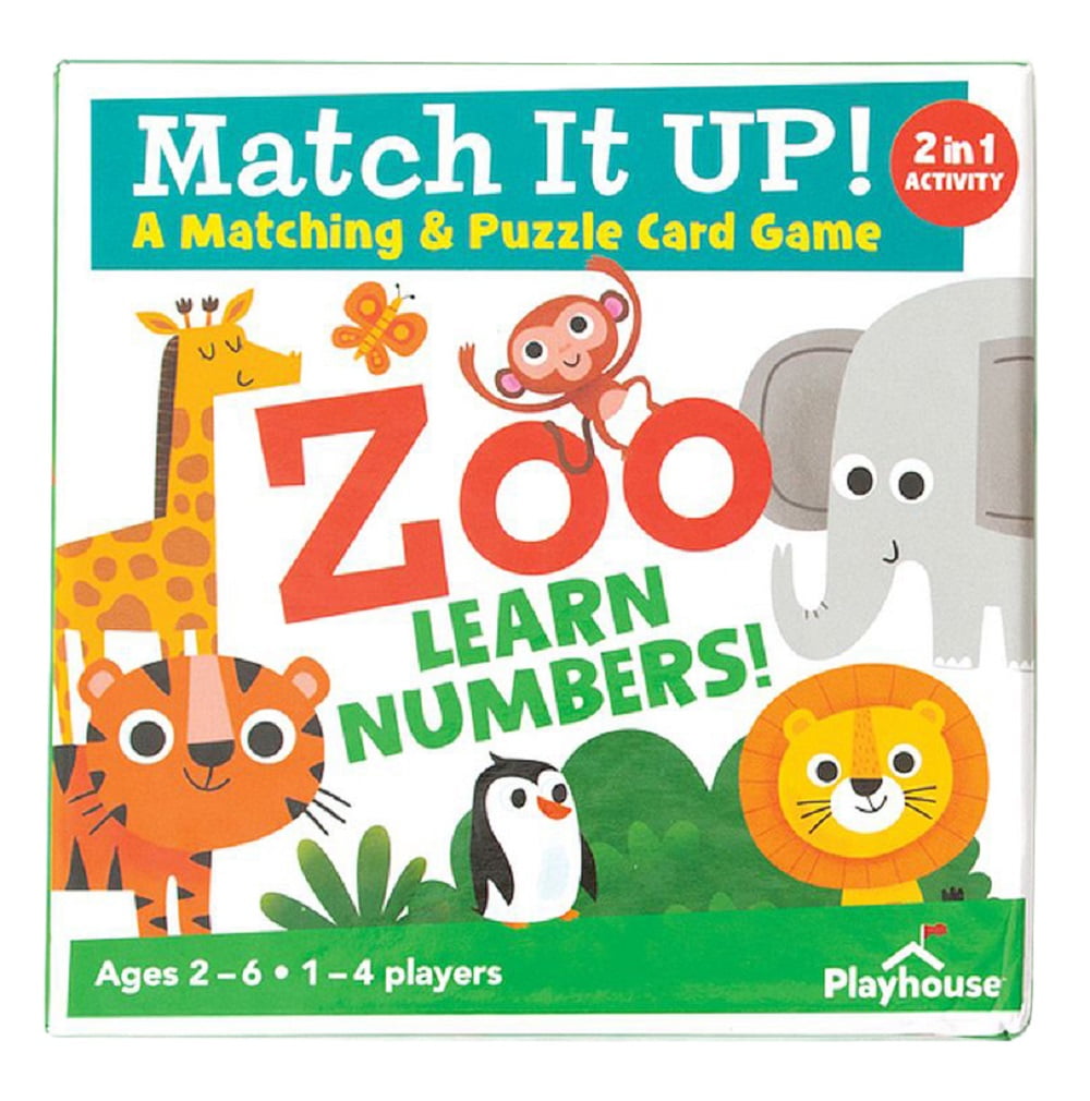 Playhouse Match it UP! Zoo Preschool Numbers Matching & Puzzle Card ...