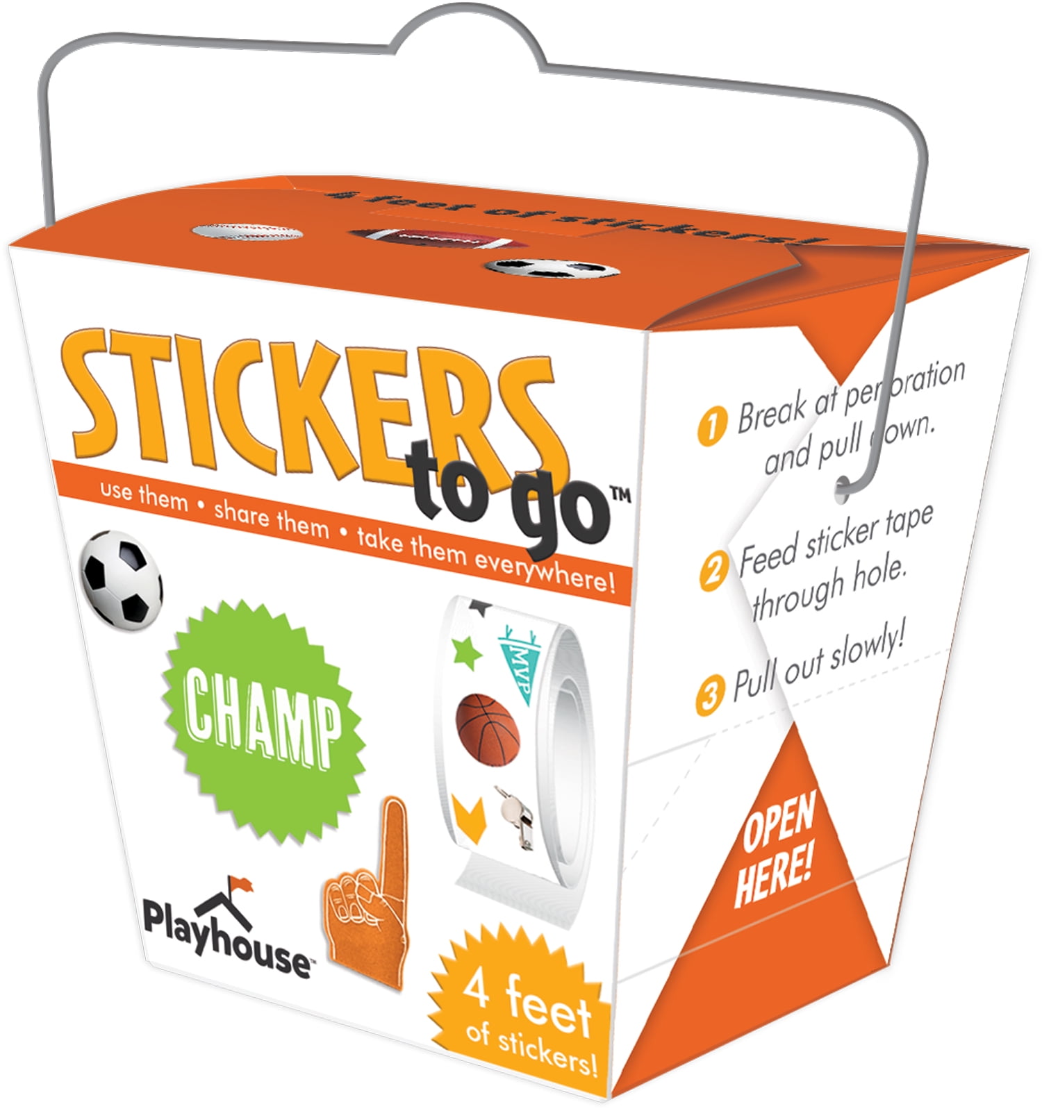 Playhouse Play Ball! Mini Stickers to Go 4ft Sticker Roll - Walmart.com