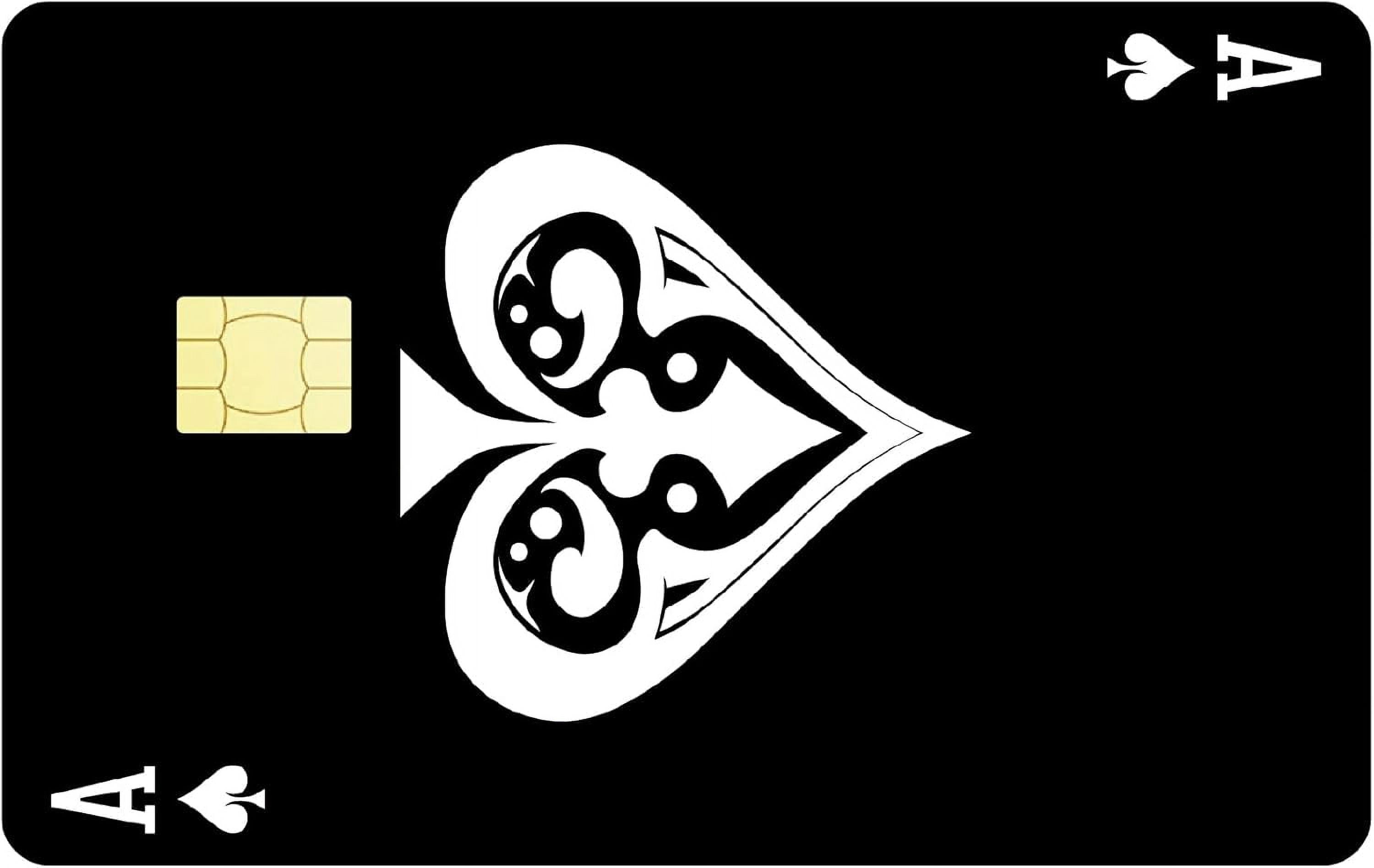 Playing Ace Debit Card Stickers Credit Card Skin Black Waterproof Vinyl ...