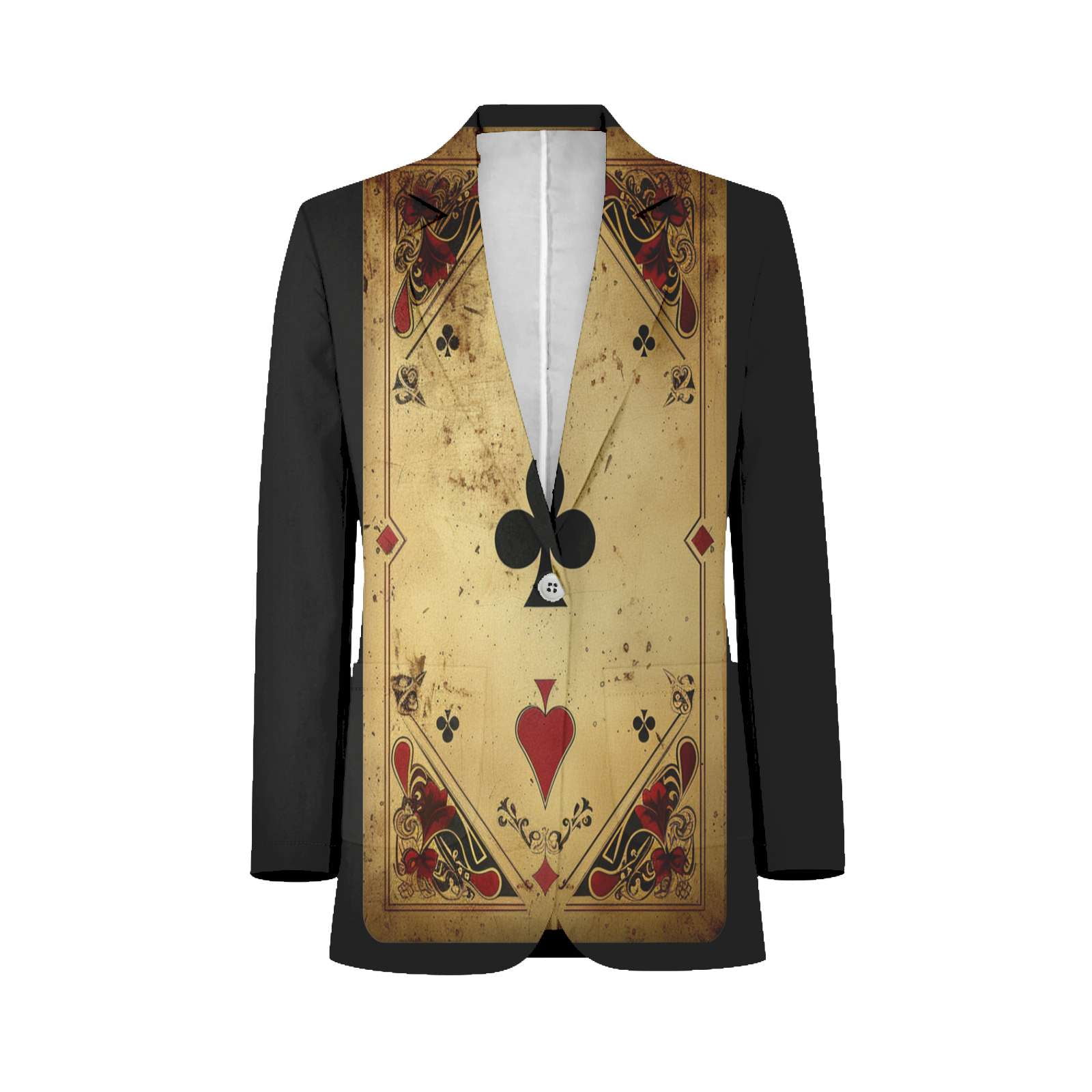 Playing Card Art Customized Men's Suits full man Shawl Collar Gentleman ...
