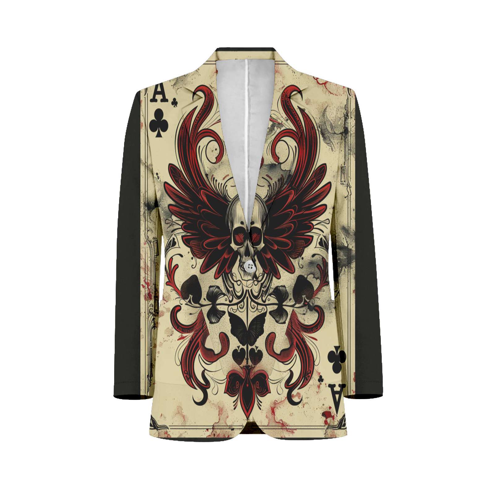 Playing Card Art Men's Suit Blazer Casual Party Wear Slim Fit Suit ...