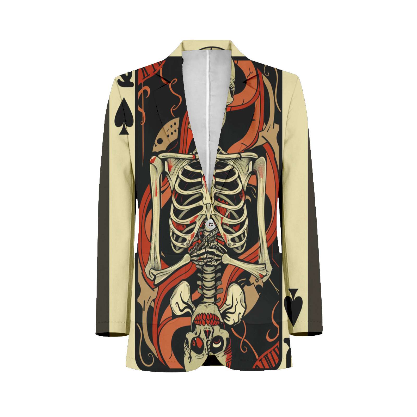 Playing Card Art Men's Suit Blazer Casual Party Wear Slim Fit Suit ...