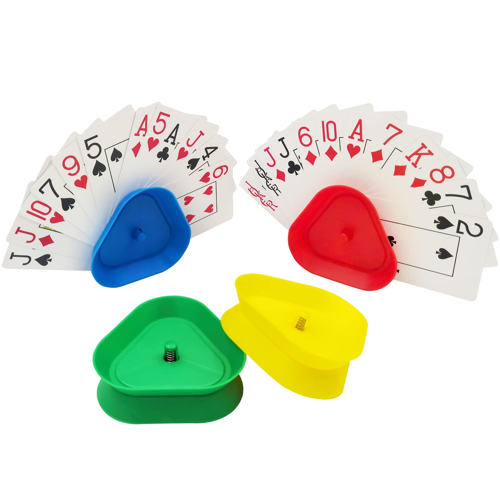 Playing Card Games Holder - 4 Pack Triangle Shaped Little Hands Cards ...